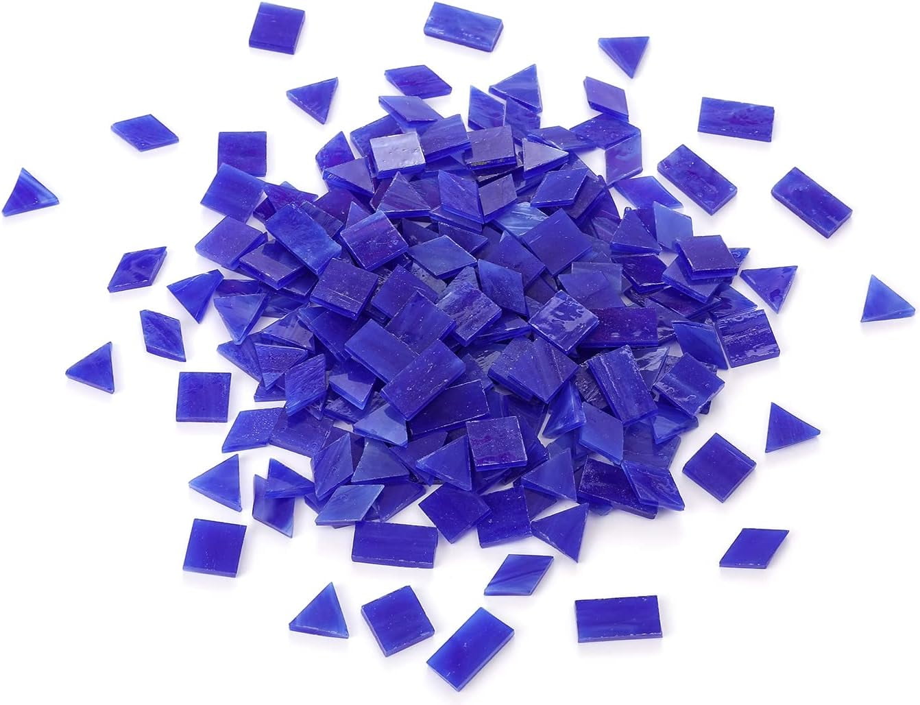 Lanyani Glass Mosaic Tiles for Art Crafts,4 Shapes Mixed Tiffany ...