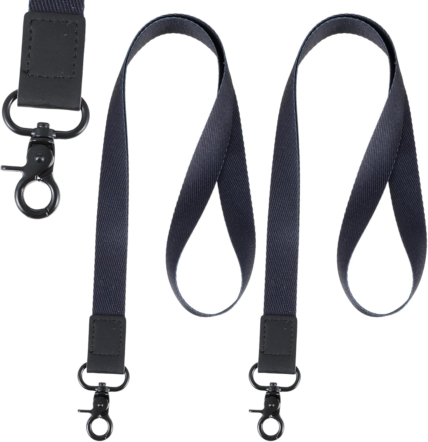 Lanyard 2Pcs, Long Neck Lanyard Key Lanyard, Black Lanyards for Id ...