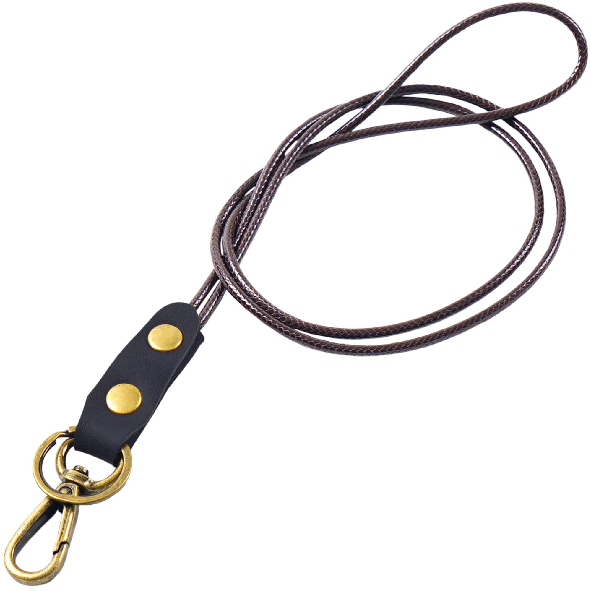 Lanyard Keychain, Lanyard for keys and ID Badges - Genuine Leather ...
