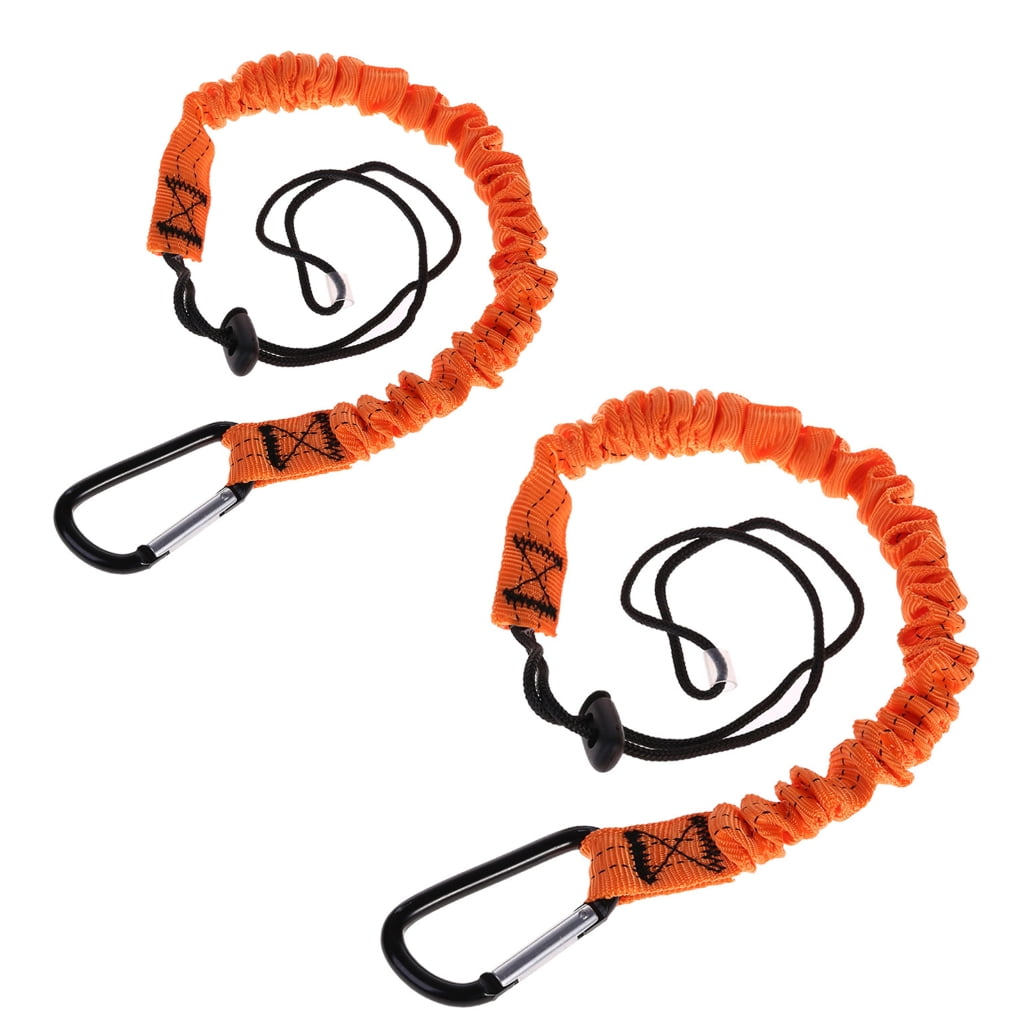 Lanyard Shock Cord Safety Rope Lanyard with Carabiner & Adjusted End ...
