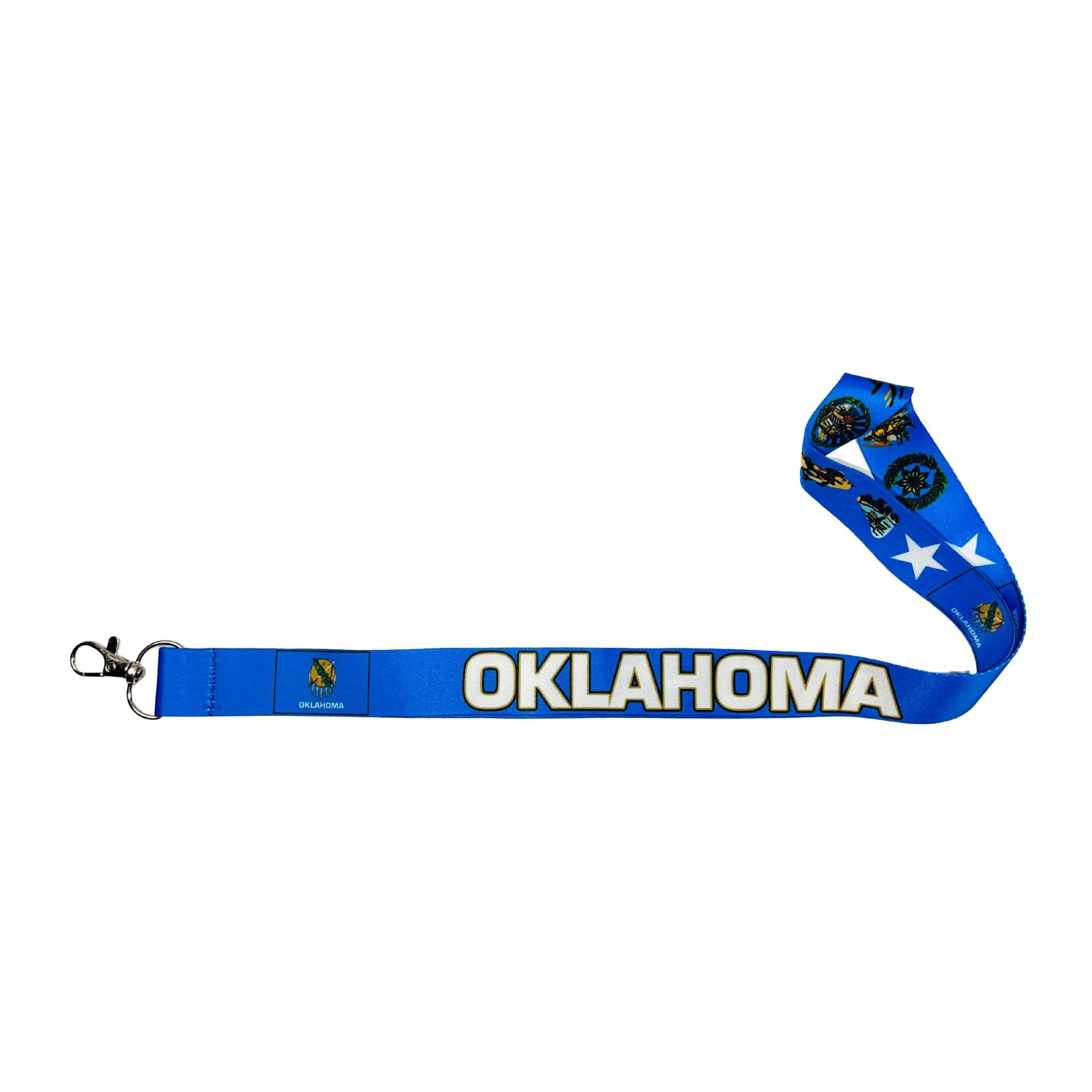 Lanyard - State Flag Oklahoma - USA - L108 | ID Badge Holder Strap ...