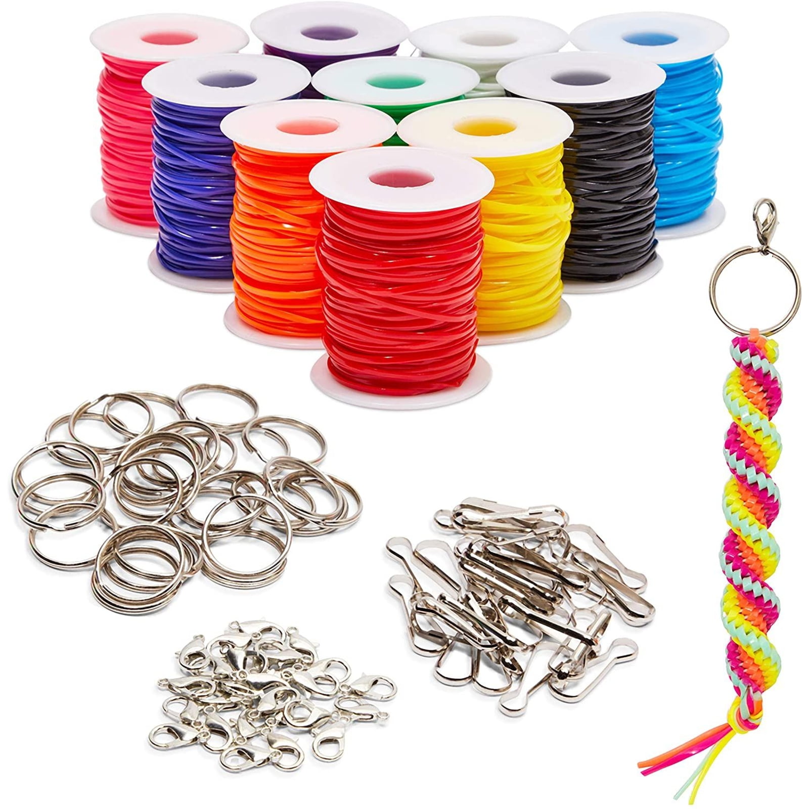 Lanyard String Boondoggle Kit with 10 Rolls (40 Yards Each) for ...