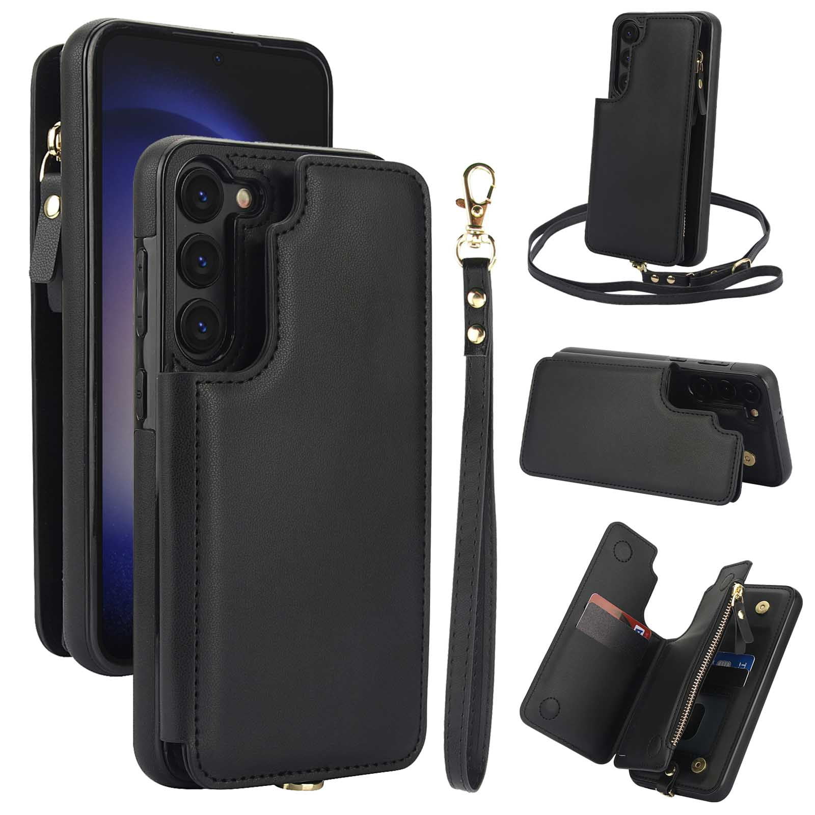 Lanyard Wrist Strap Wallet Phone Case for Samsung S25 Ultra S24 Plus ...