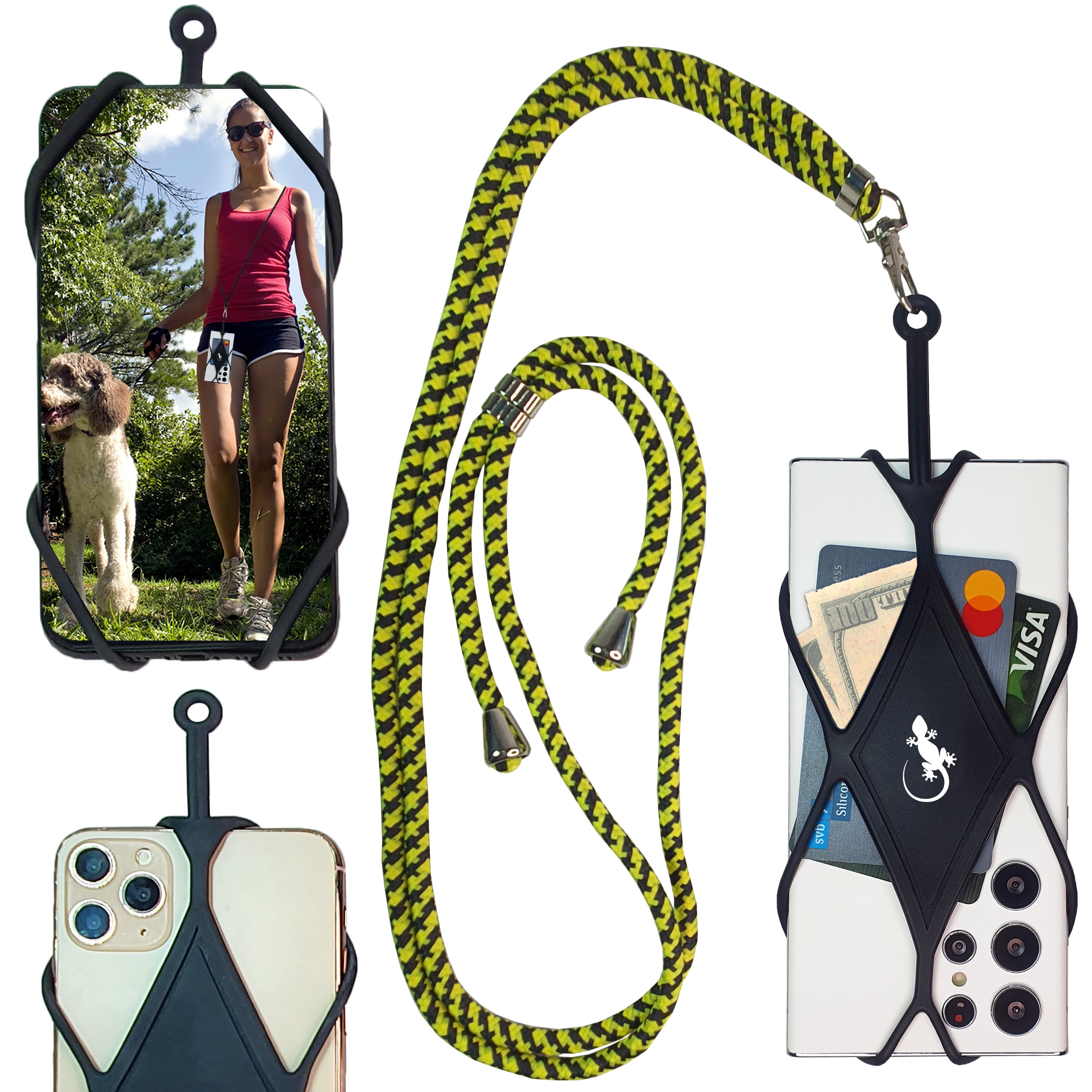 Lanyard for Phone for Cell Phone - by Gecko - Teether Phone Elastic ...