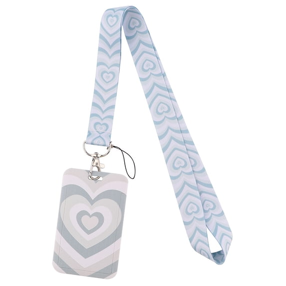 Lanyard with ID Badges Holder, Heart Neck Keychain Lanyard for Keys ...