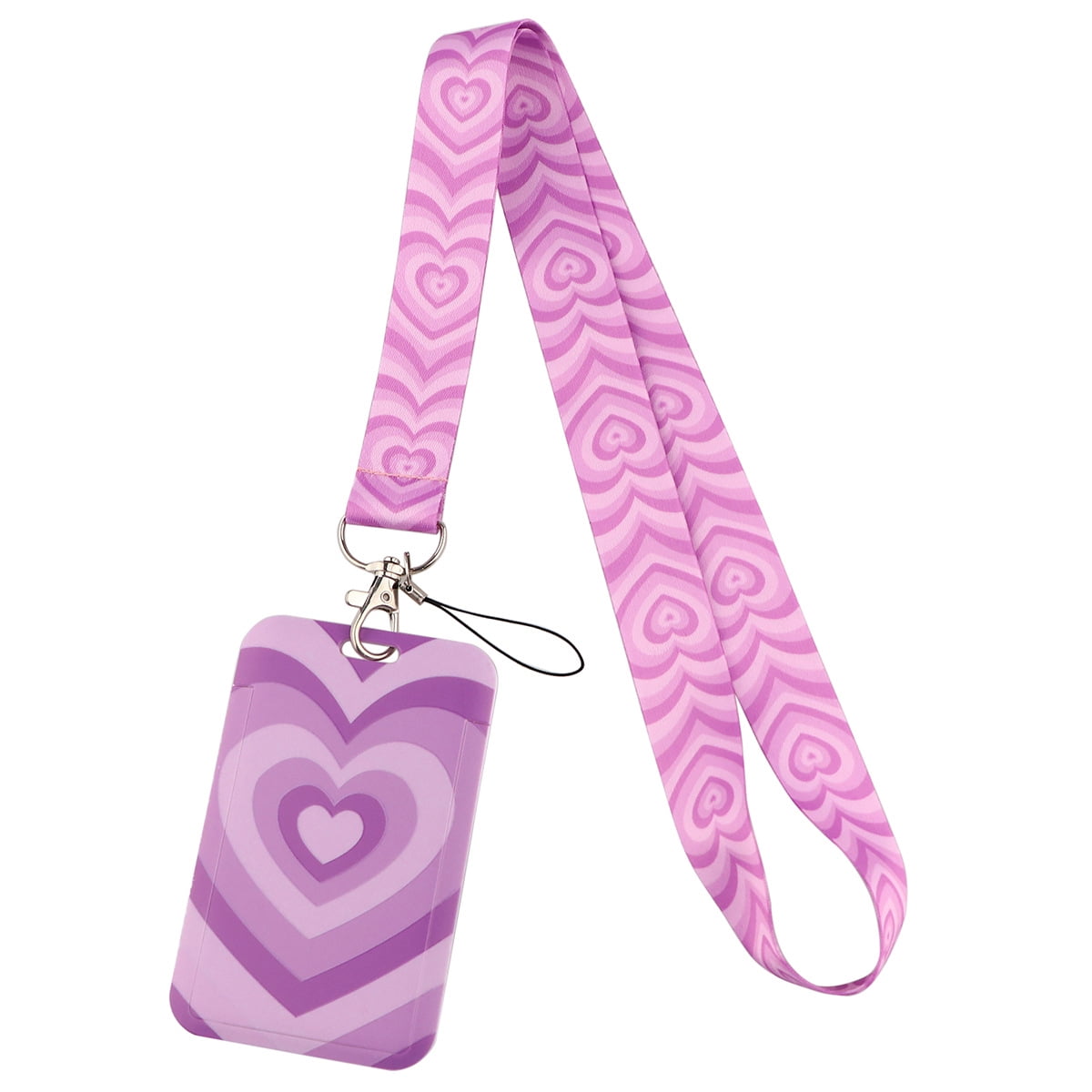 Lanyard with ID Badges Holder, Heart Neck Keychain Lanyard for Keys ...