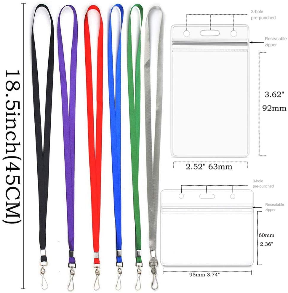 Lanyards With Id Holder Name Badges Waterproof Name Tag Badge Holders ...