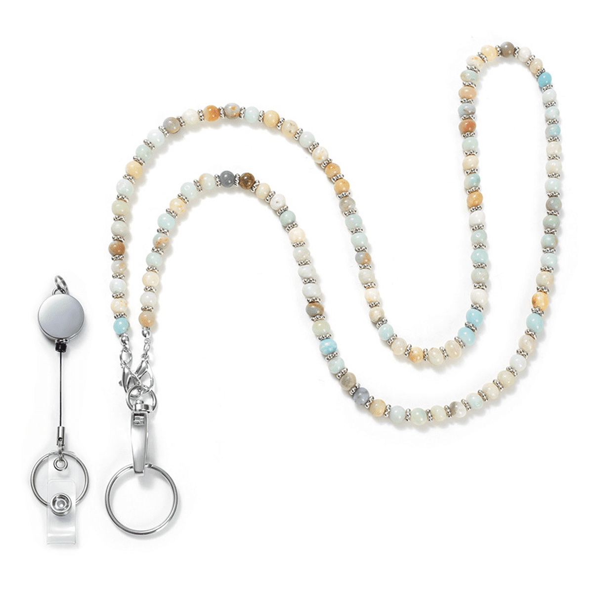 Lanyards For Id Badges And Keys, Retractable Lanyard Durable Beaded ...