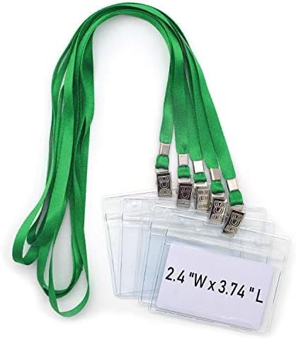 Lanyards with id Holder Name Badges 50 Pcs Waterproof Type Clear ...
