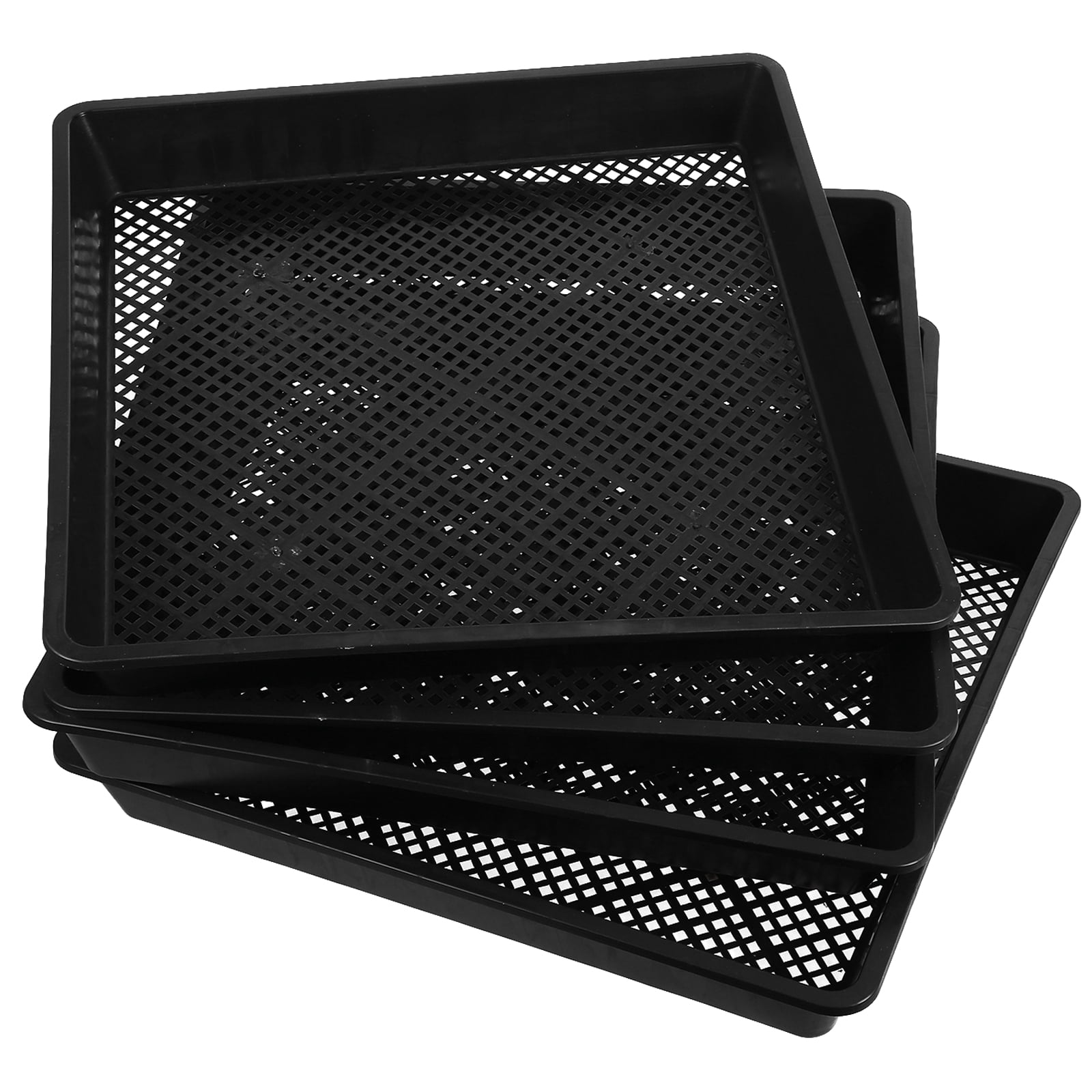 Raindrops 4pcs Seedling Starter Trays for Kitchen Use Black PP Material ...