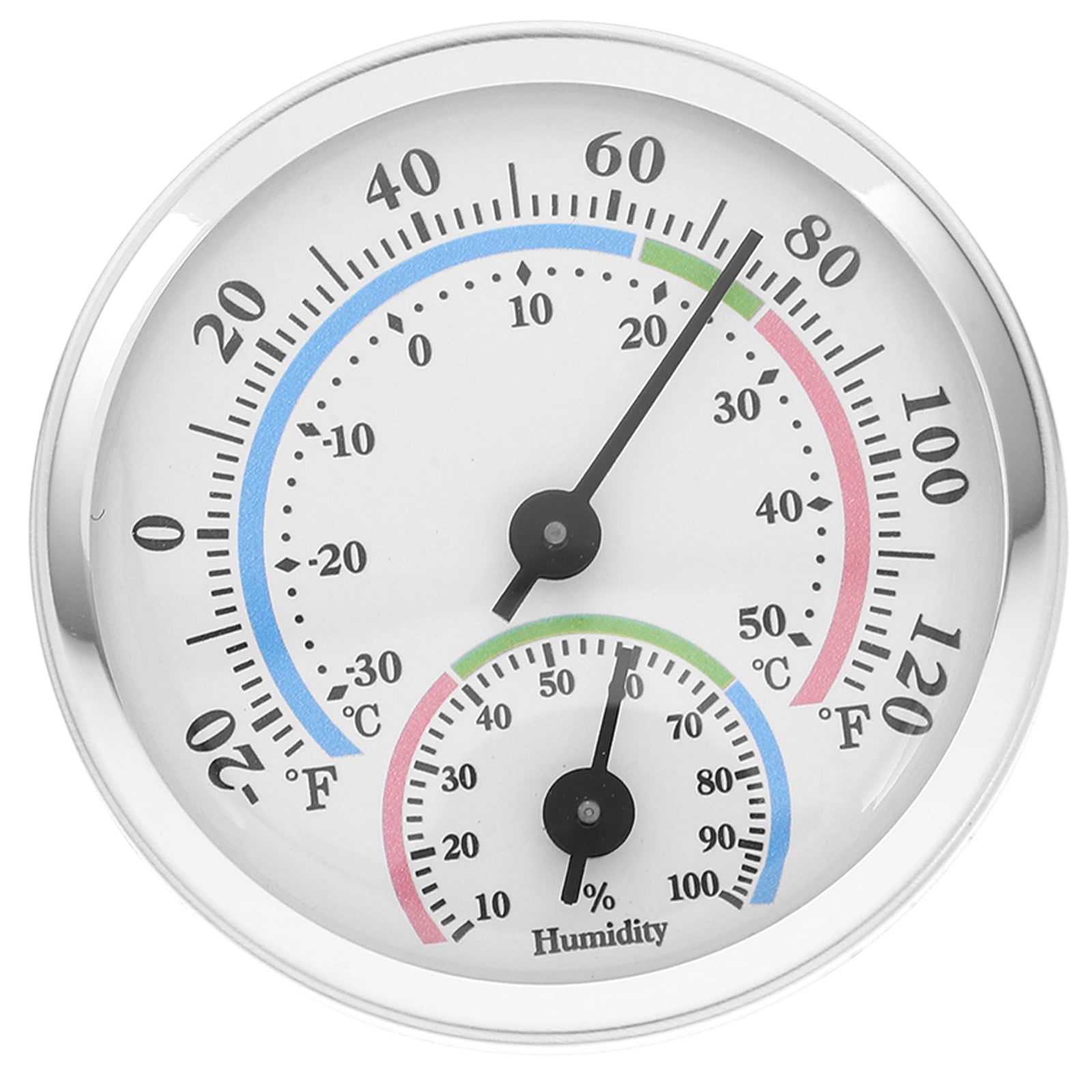 Lanytaeo Mini Aluminum Alloy Hygrometer Thermometer Portable ...
