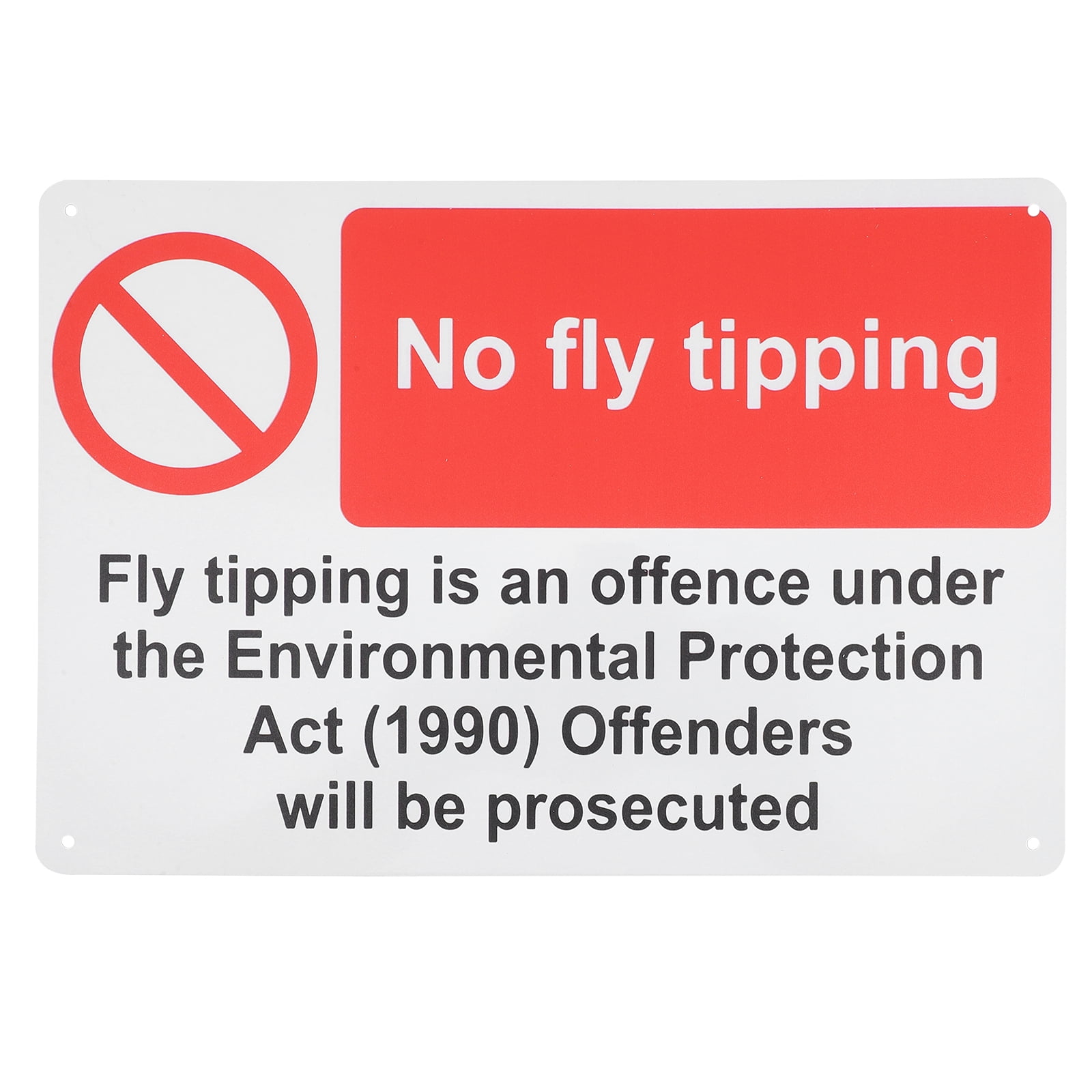 Lanytaeo Outside No Littering Warning Sign Metal No Littering Sign No ...