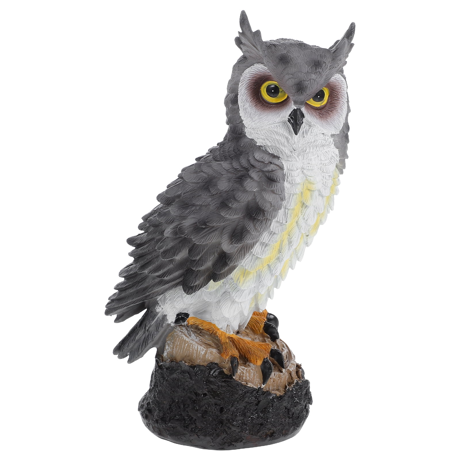 Lanytaeo Resin Owl Statue Fake Owl Sculpture Lifelike Realistic Owl ...