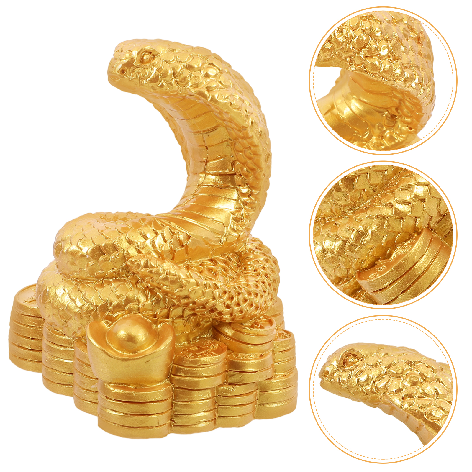 Lanytaeo Snake Figurine Resin Snake Statue Spring Festival Snake ...