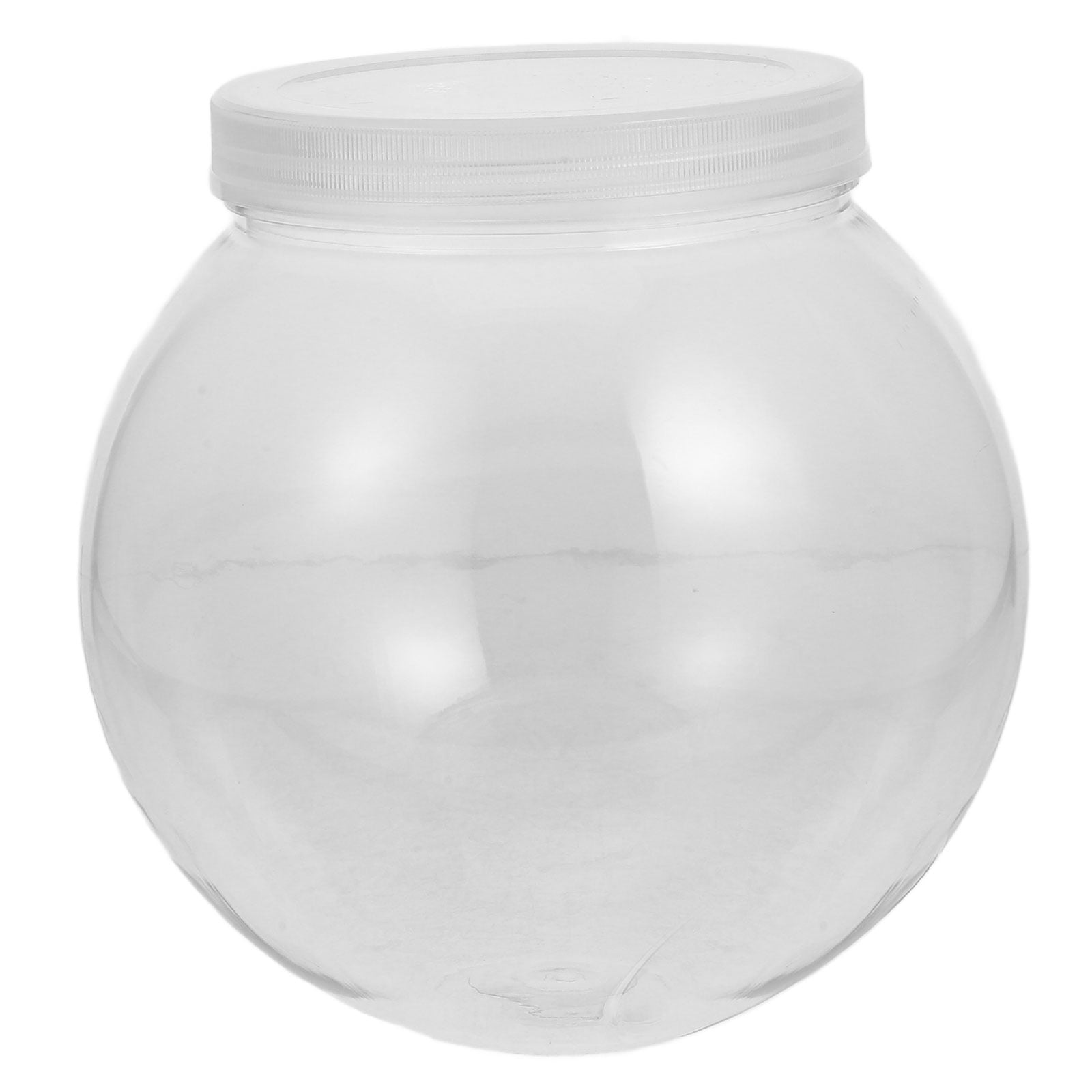 Lanytaeo Transparent Fish Bowl Desktop Small Fish Bowl Plastic Fish ...
