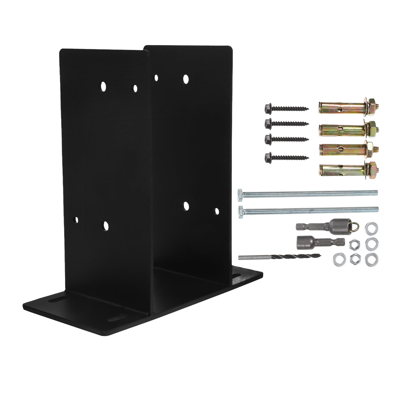 Lanytaeo Wood Fence Post Anchor Bracket Concrete Support Base Lamp Post ...