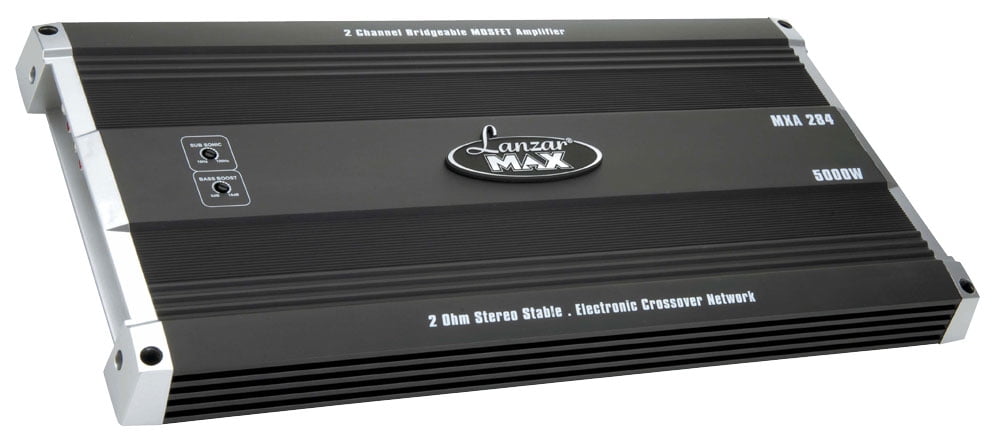Lanzar MXA284 5000 Watt 2 Channel Car Amp Sub Amplifier Power Amp Stereo MOSFET - Walmart.com