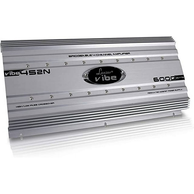Lanzar Premium Amplifier Car Audio, Car Stereo Amplifier, 6,000 Watt, 4-Channel, Mosfet ...