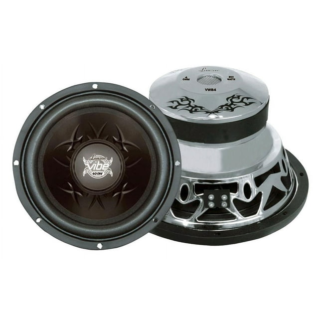 Lanzar Vibe 800 Watt 8-Inch 4-Ohm Subwoofer Black Car Audio SVC Sub ...