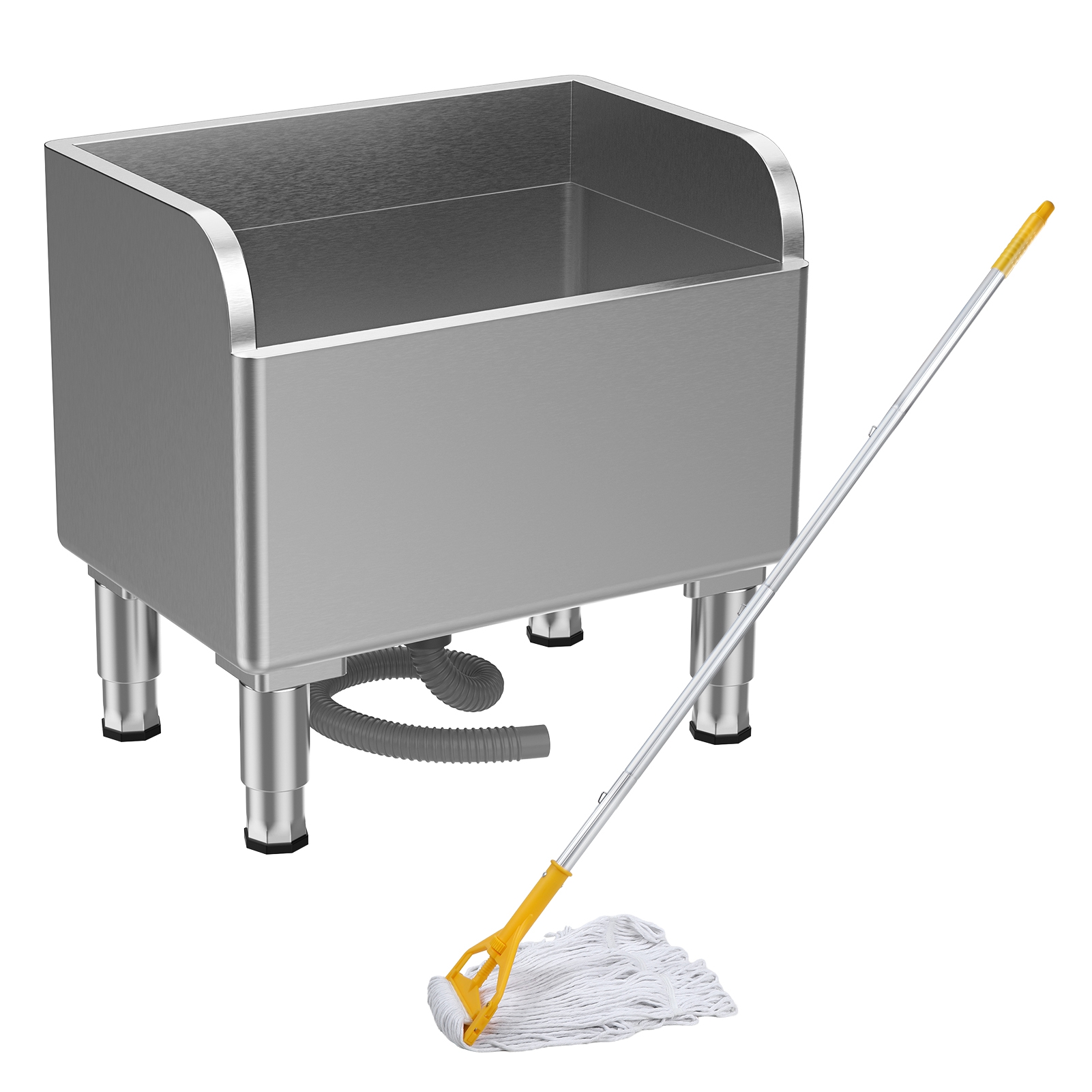 Lanzxjv 23.6in Mop Sink, Commercial Floor Mop Sink, Thickened Stainless ...