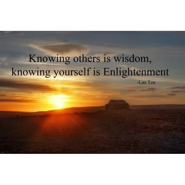 Lao Tzu Inspirational Quote Poster 20x30 Wisdom Enlightenment Sunset ...