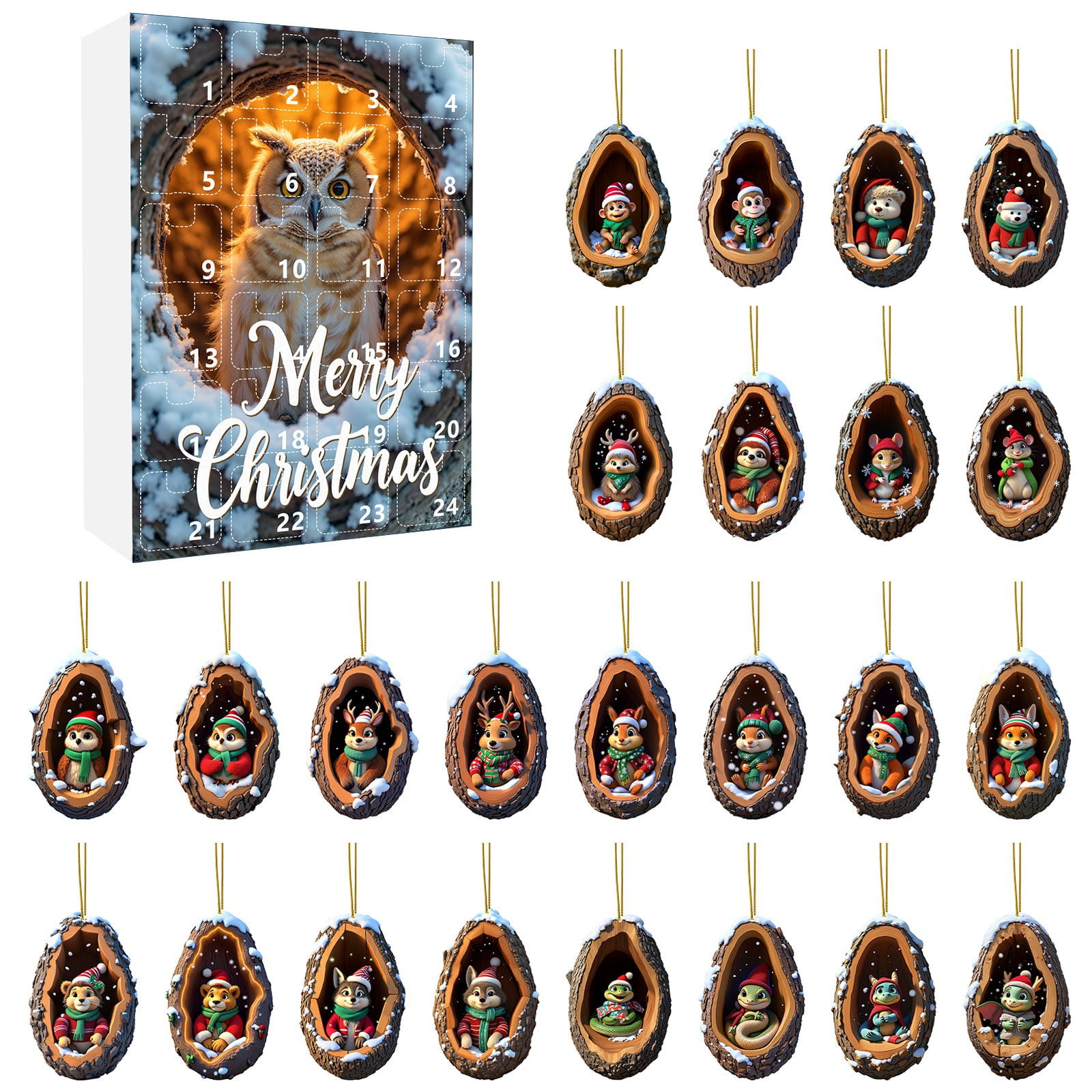 Laonim Countdown sets Owl Countdown Blind Animal Countdown Blind ...