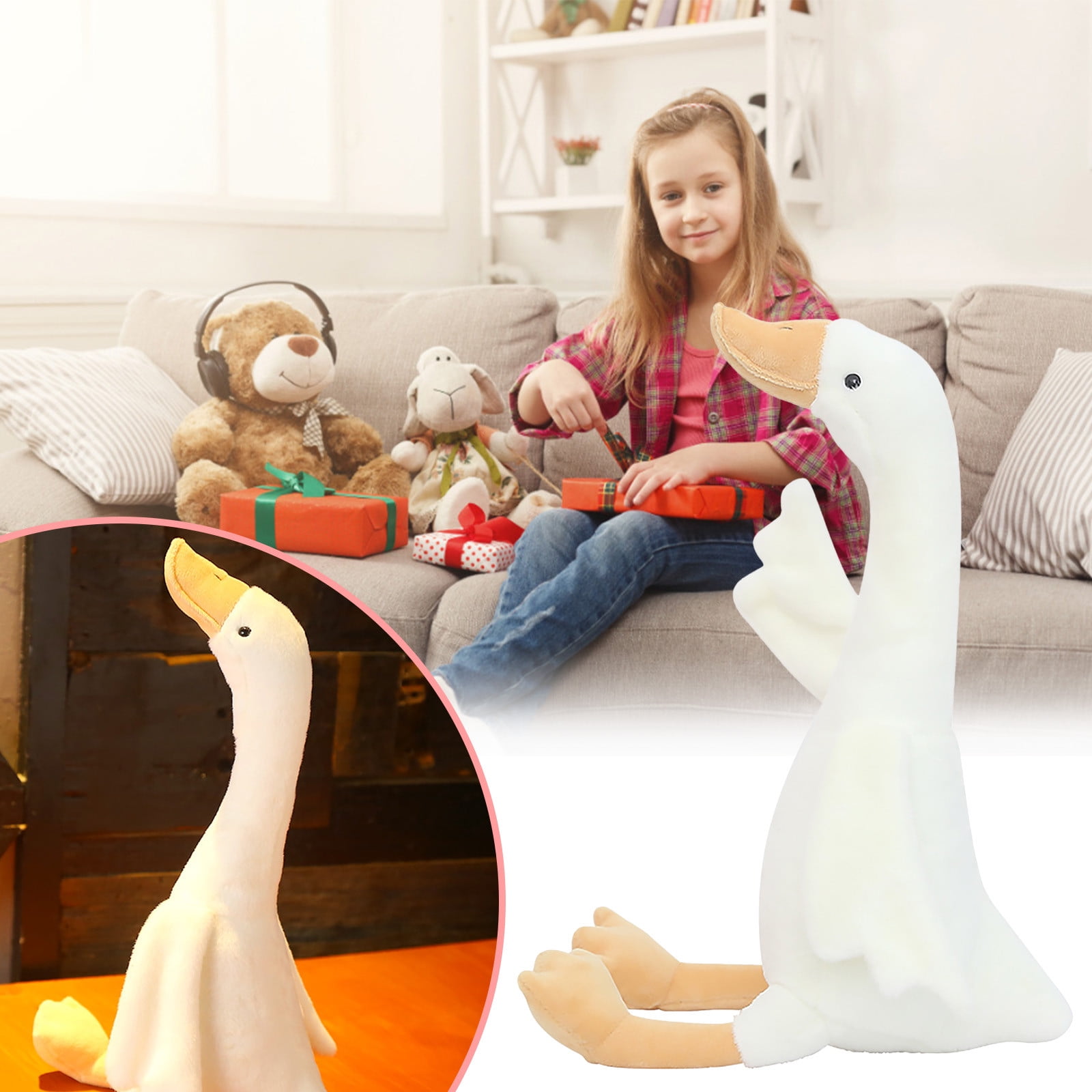 Laonim Plush toy Plush White Toy Giant SIze Sky Long Neck Water Animal ...