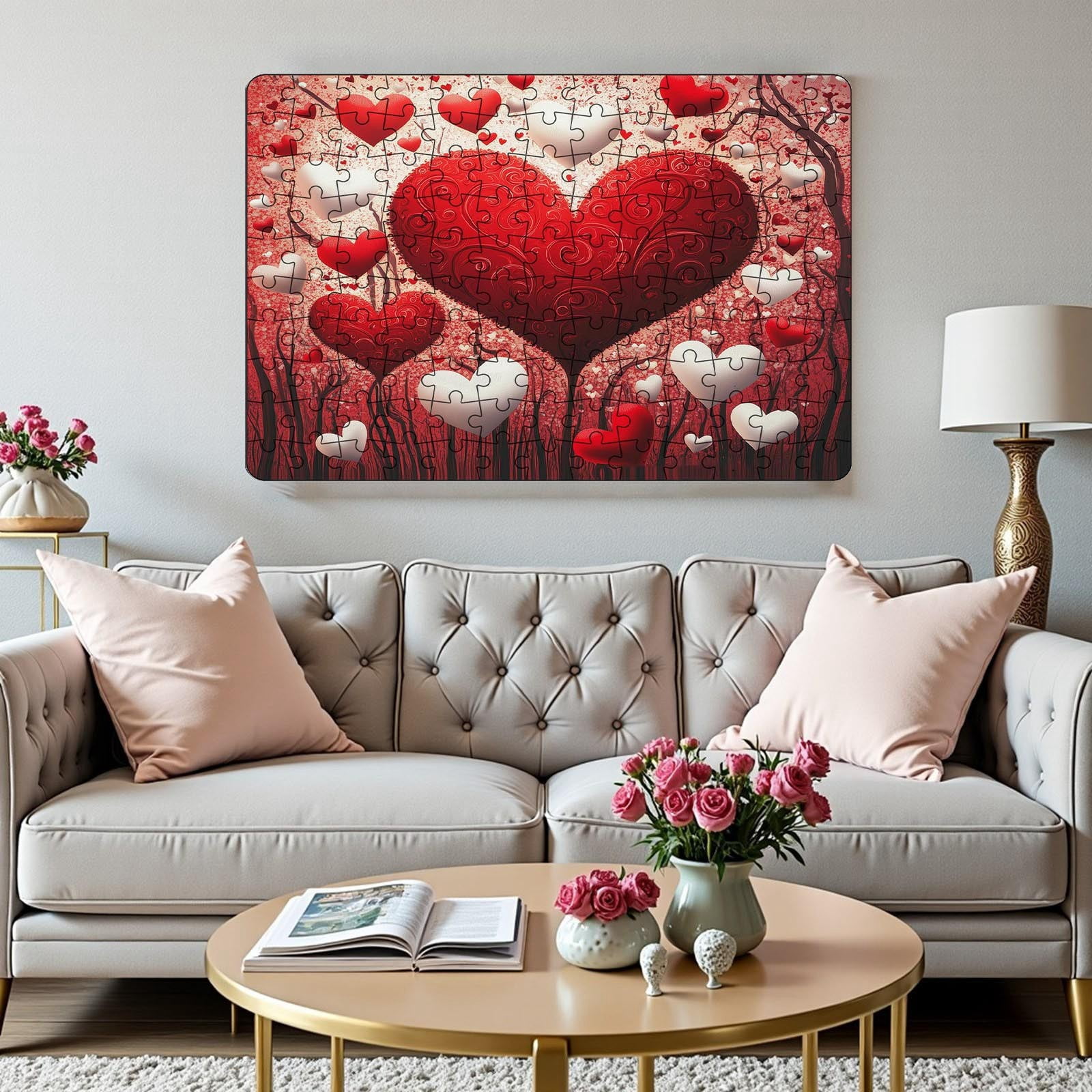 Laonim Puzzle Toy 130 Piece Valentine's Day Puzzle Set Valentine's Day ...