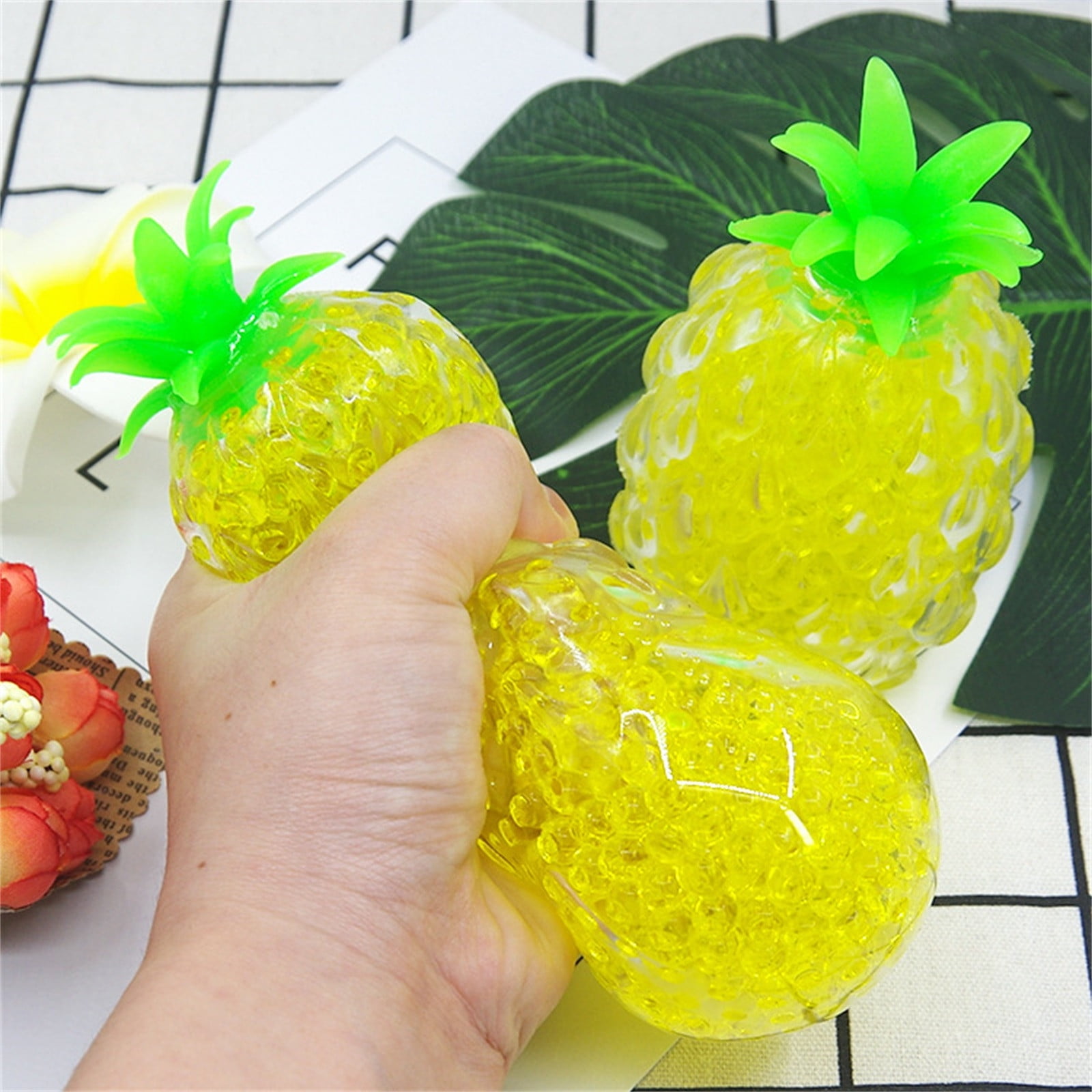 Laonim Squishy Toy Toy Spongy Pineapple Bead Pressure Decompression ...