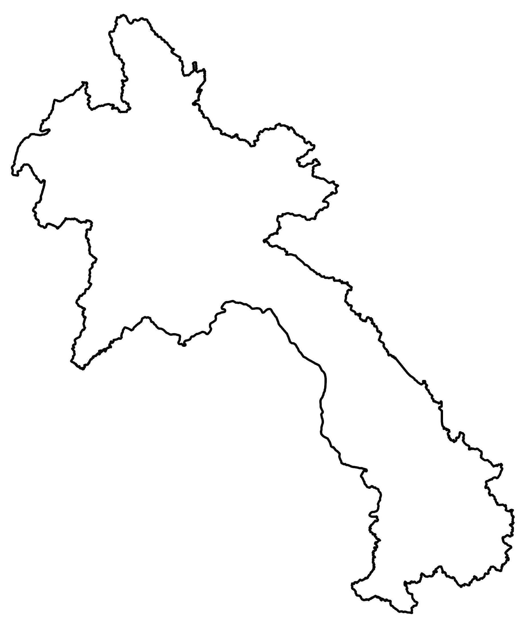 Laos Blank Outline Map GLOSSY POSTER PICTURE PHOTO PRINT BANNER ...