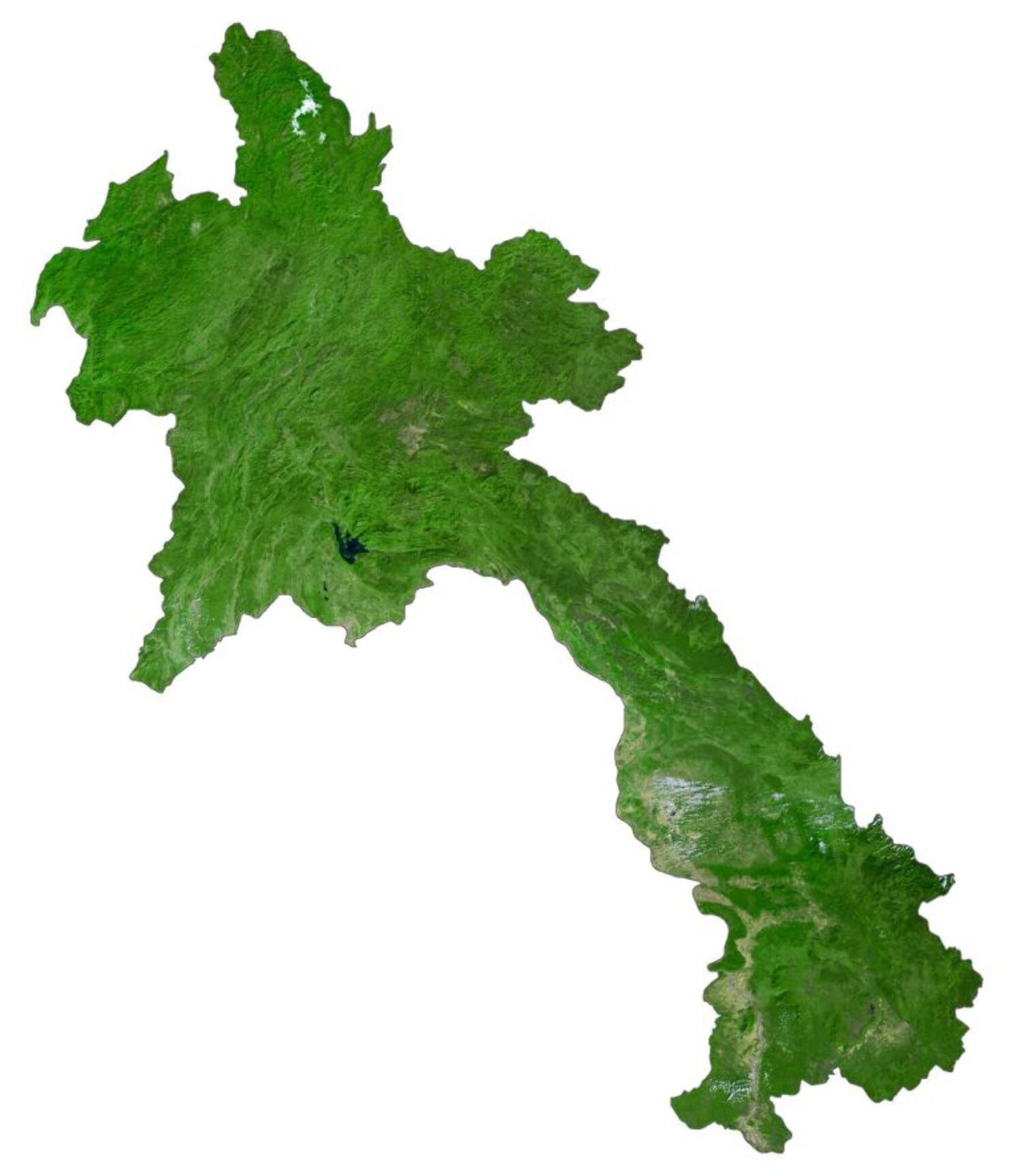 Laos Sattelite Map GLOSSY POSTER PICTURE PHOTO PRINT BANNER ...