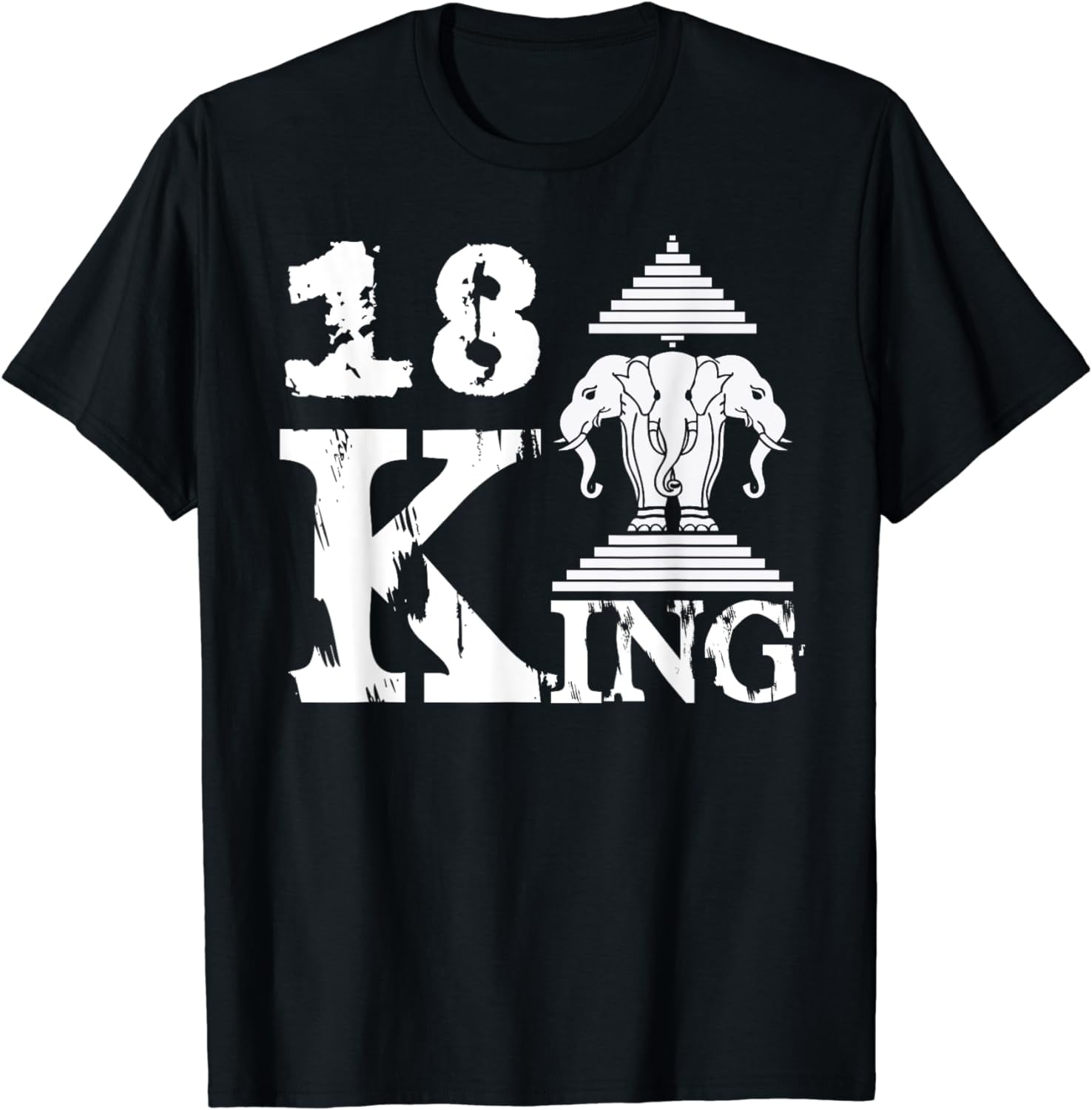 Laos Three Headed Elephant Erawan Lao King 2018 T-Shirt - Walmart.com