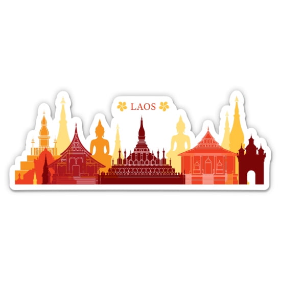 Laos Travel - 12" Vinyl Sticker Waterproof Decal - Walmart.com