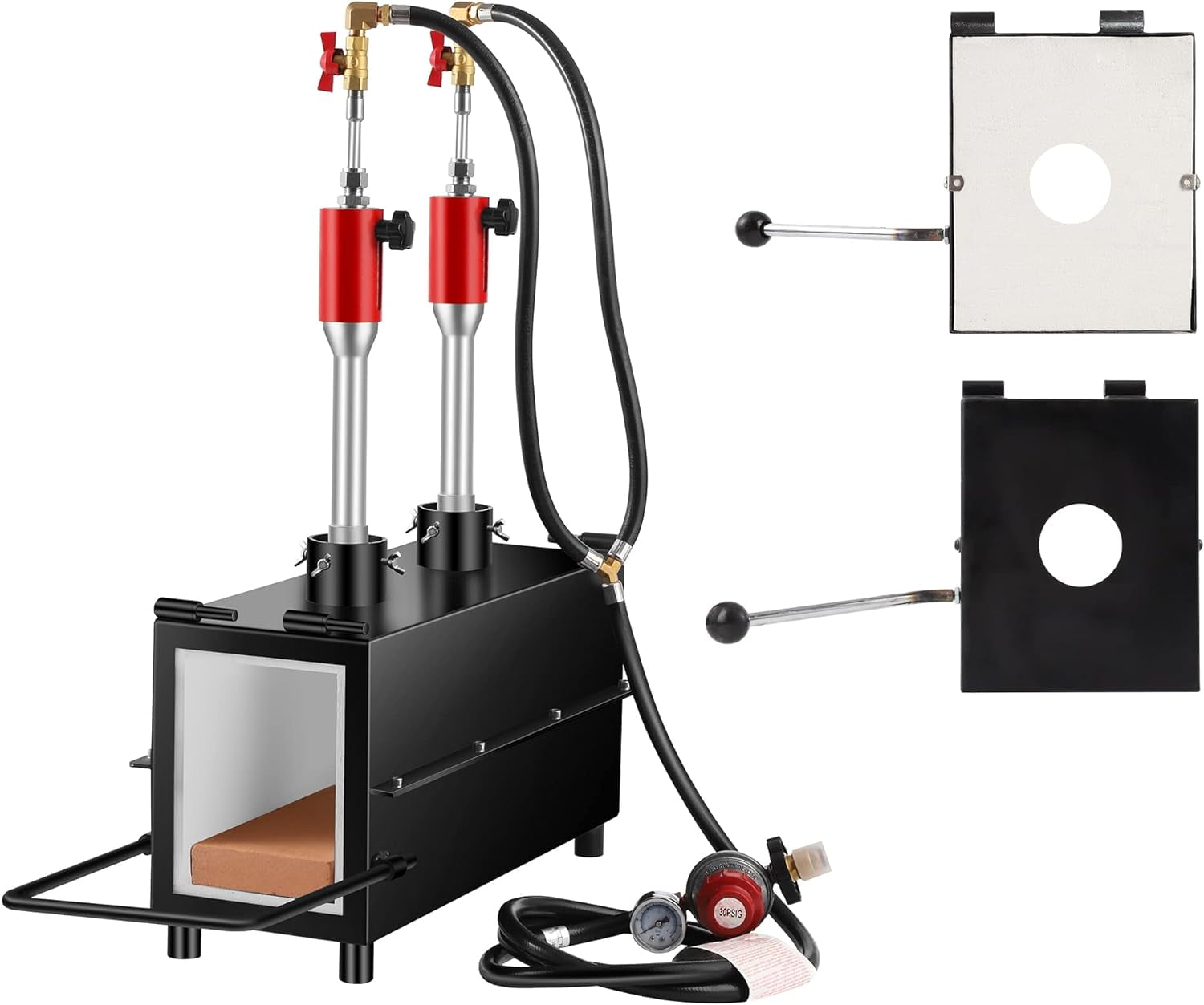 Laotzu Forge Gas Propane Forge, Blacksmithing Forge w/ Detachable Hinge ...