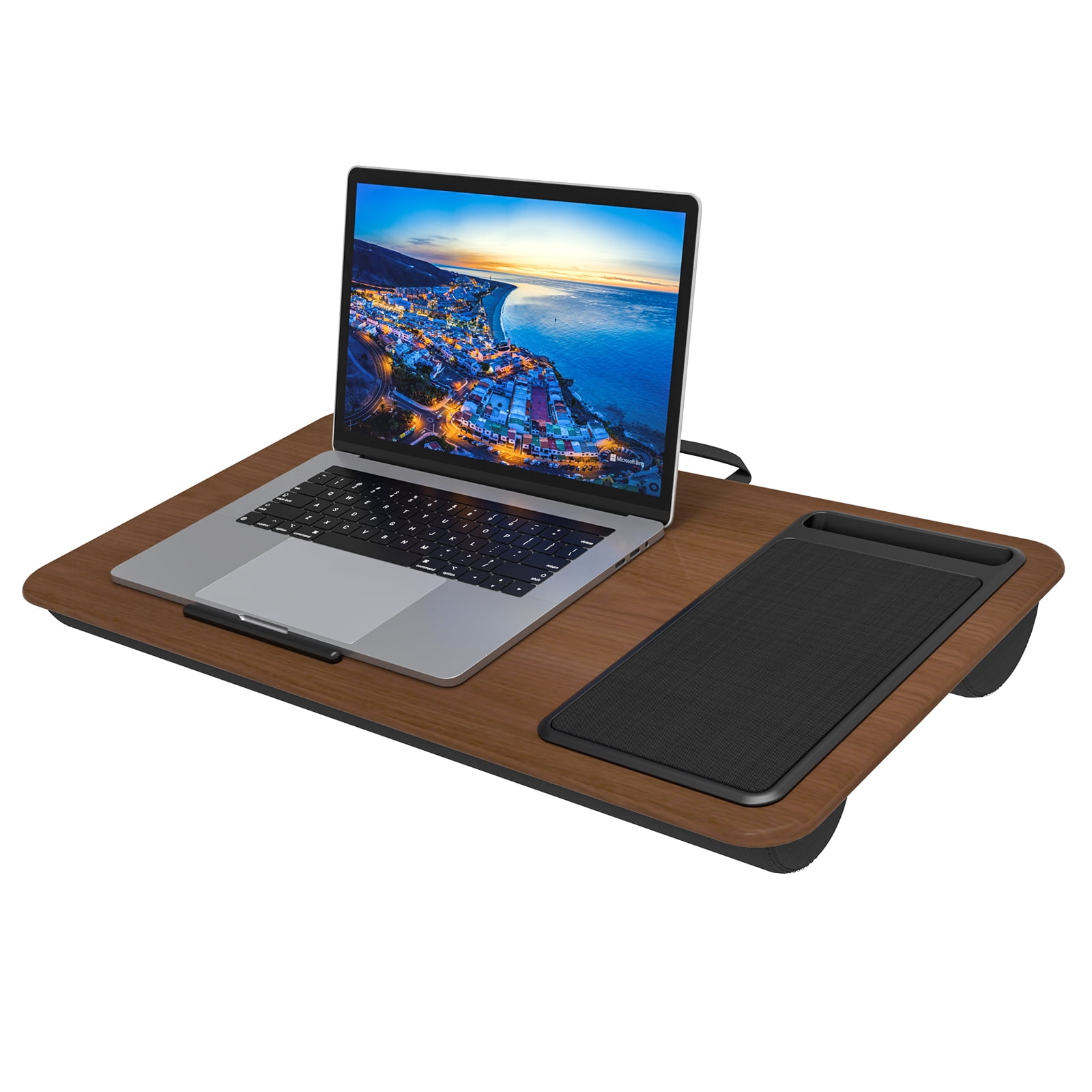 Lap Desk 21.1"x12", Portable Lap Desk for Laptop with Mouse Pad & Phone ...