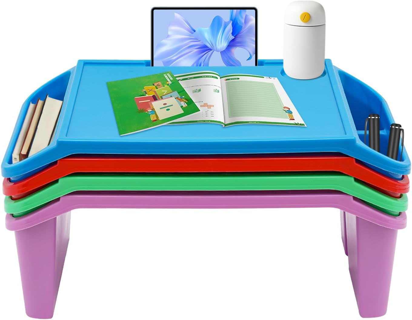 Lap Desk Kids 4 Pcs Set Drawing Table with Storage Mind Reader Lap ...