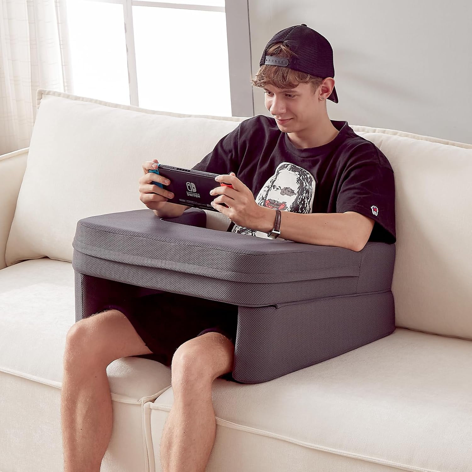Lap Desk for Laptop, Reading Pillow for Adult, Memory Foam Gaming ...
