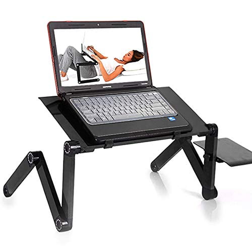 Lap Desk for Laptop, Adjustable Stand with Mouse Pad Side - Walmart.com