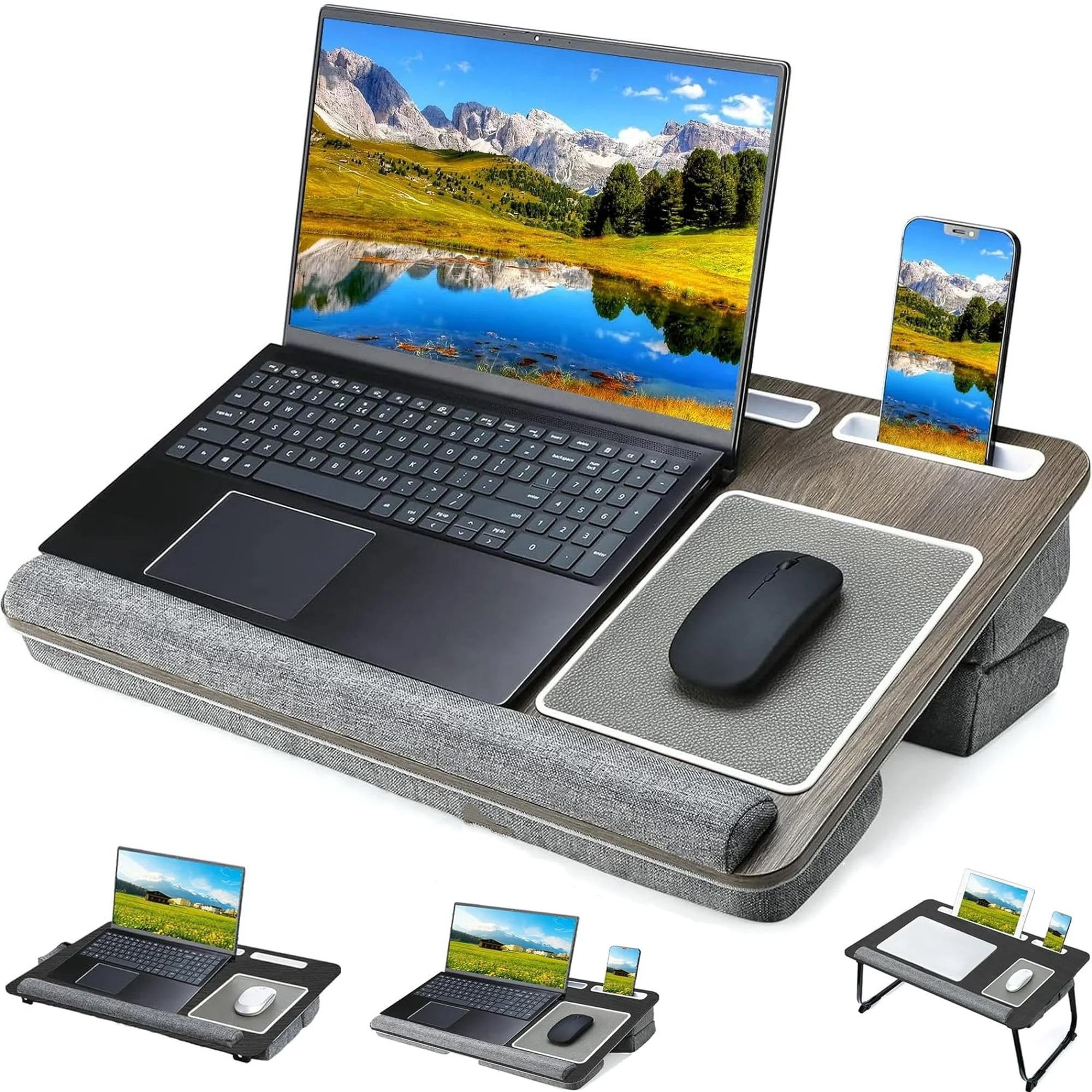 Free Shipping! Lap Laptop Desk-Fits Up to 17Inch Foldable Laptop Bed ...