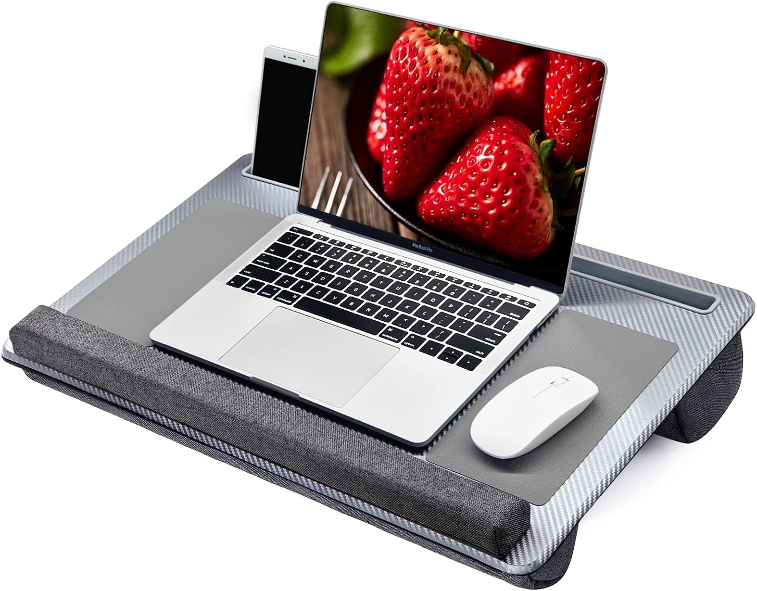 Lap Laptop Desk- Office Portable LapDesk with Pad & Wrist Rest for ...