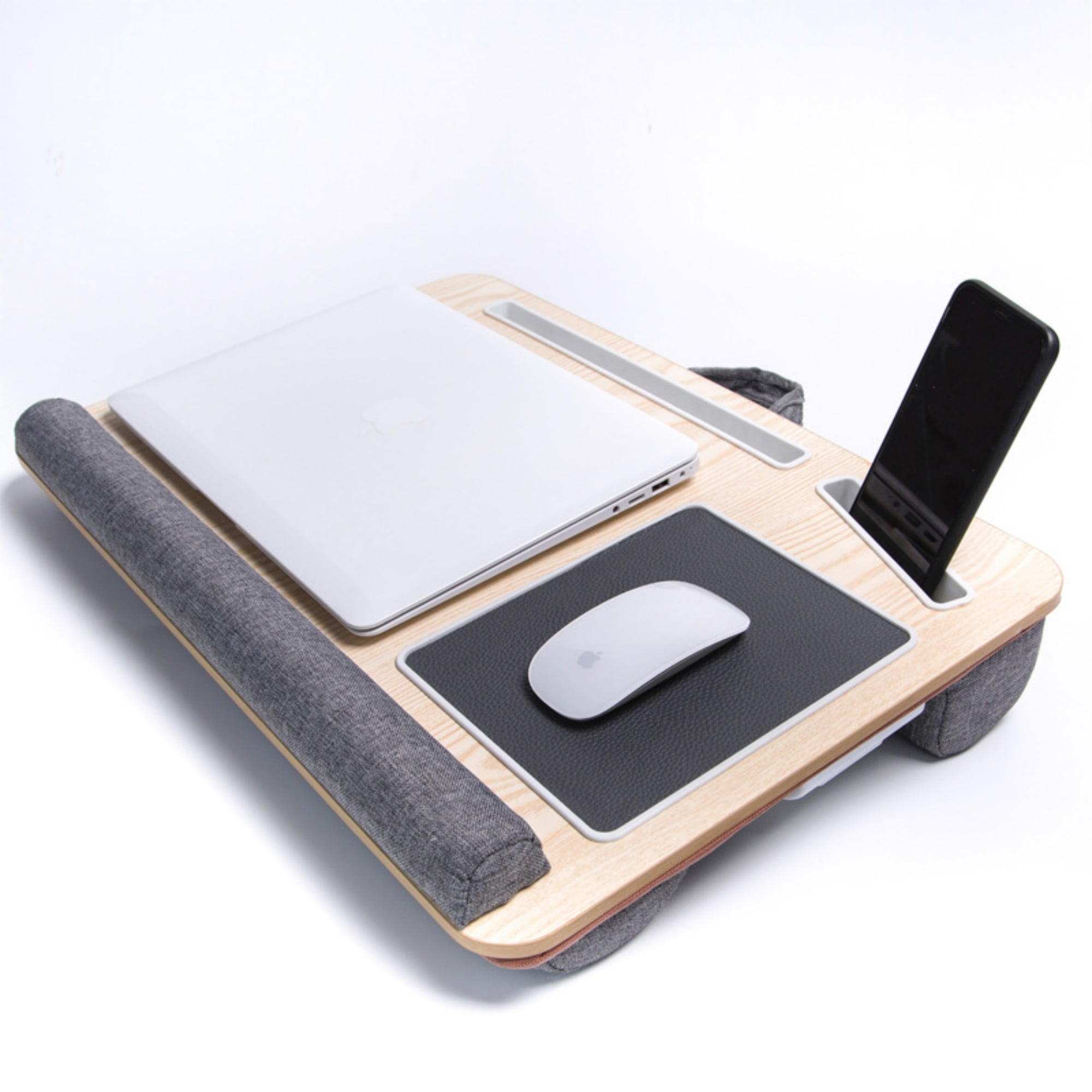 Lap Laptop Desk Portable Lap Desk with Pillow Cushion Fits up to 15.6 ...