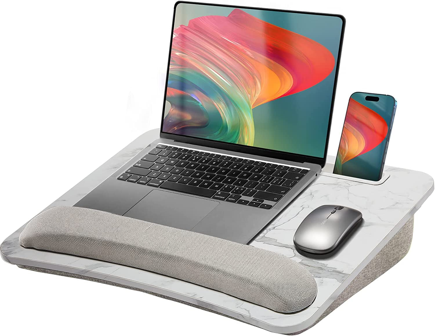 Lap Laptop Desk - Portable Lap Desk with Pillow Cushion, Fits up to 15. ...