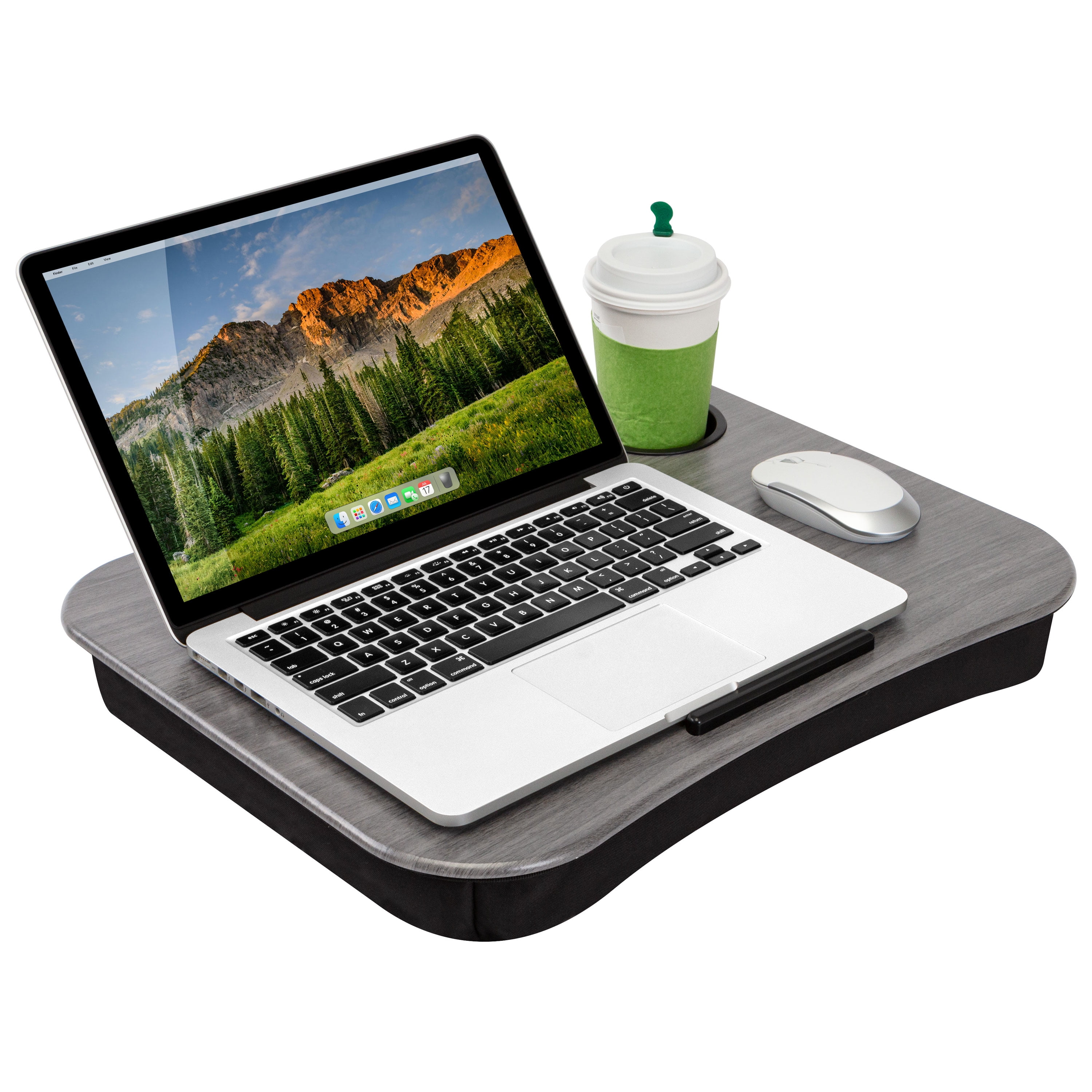 "LapGear Portable Cushioned Lap Desk with Cup Holder for 15.6"" Laptops ...