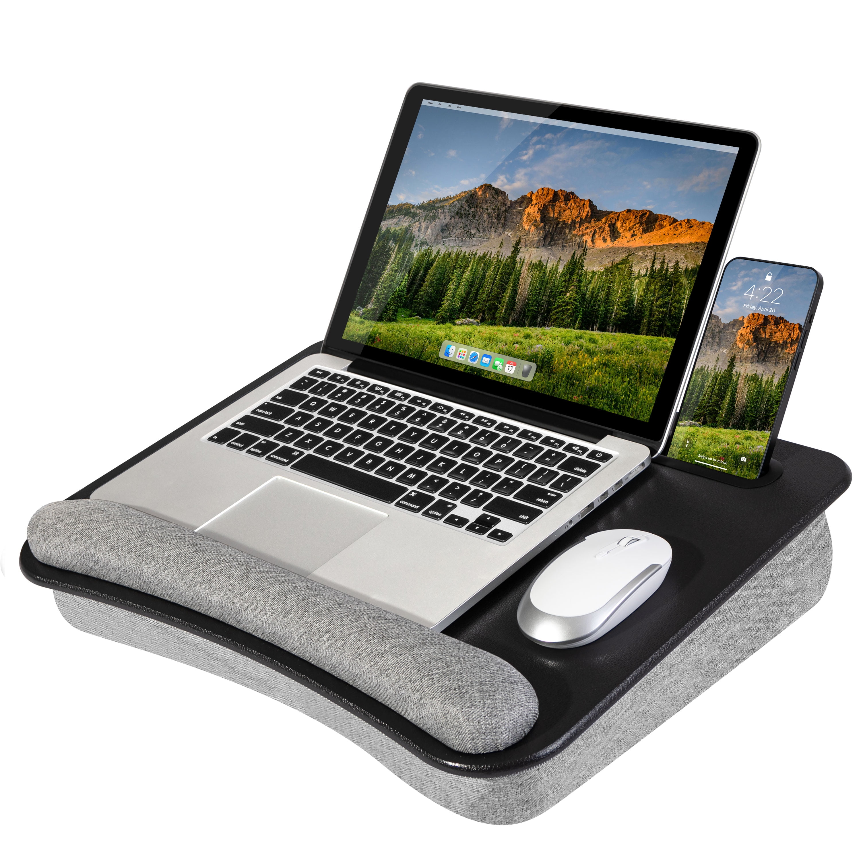 LapGear Portable Laptop Lap Desk, Fits up to 15.6" Laptop, Black ...