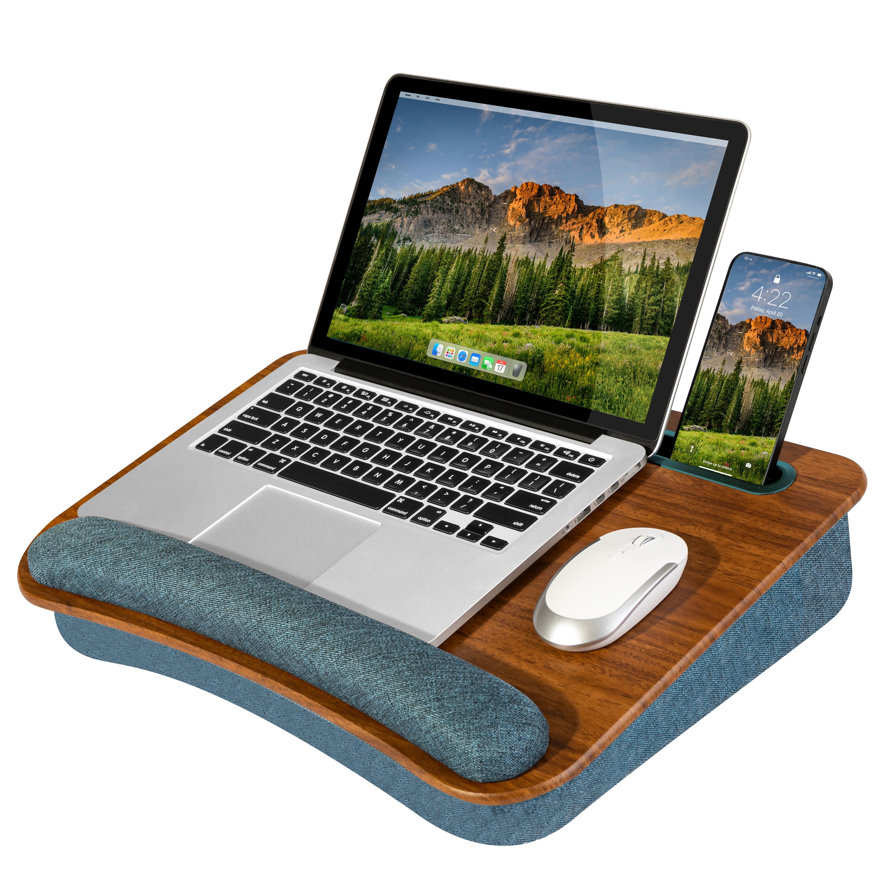 LapGear Portable Laptop Lap Desk, Fits up to 15.6" Laptop, Espresso ...