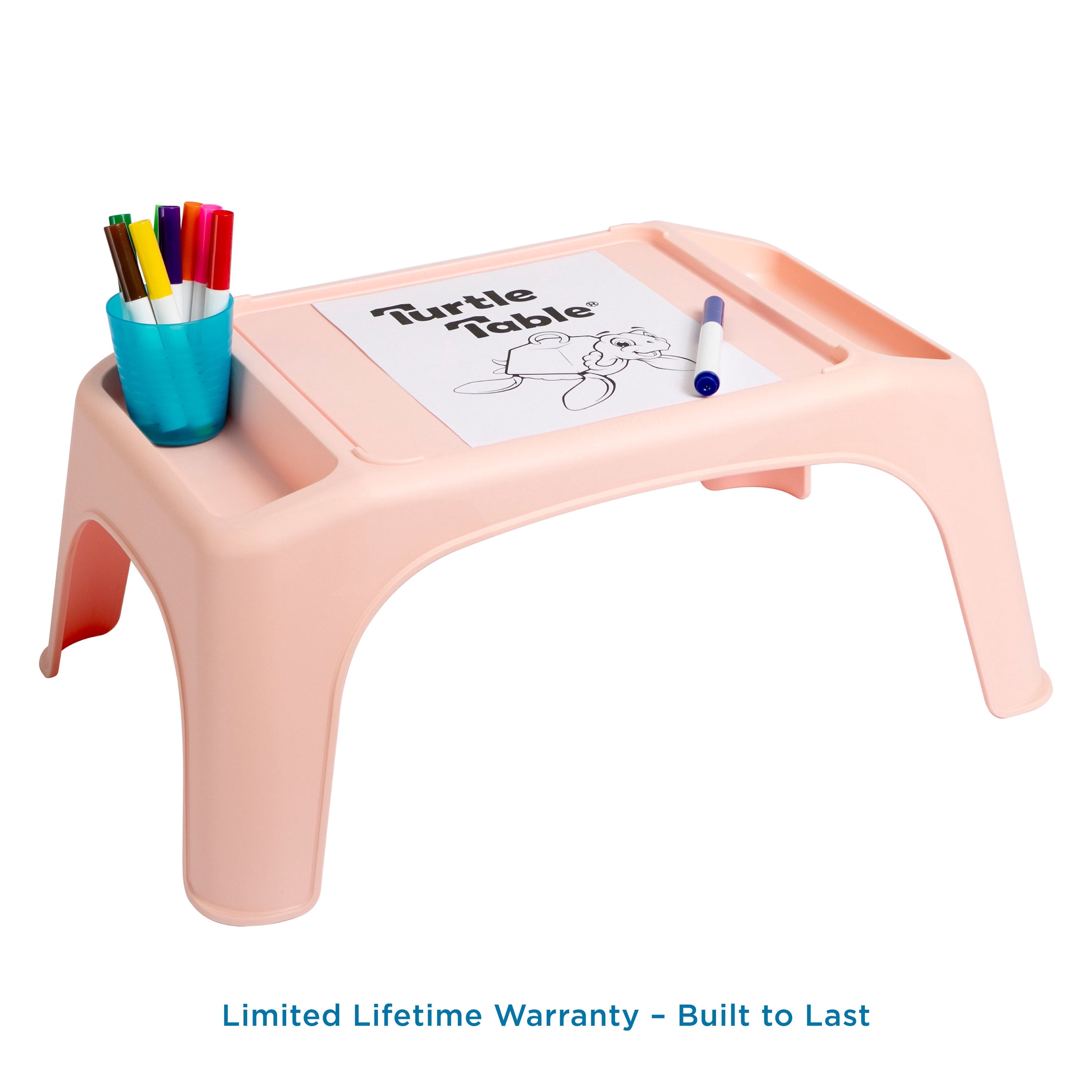 LapGear Turtle Table Kids Activity Lap Desk Tray, Rose Quartz - Walmart.com