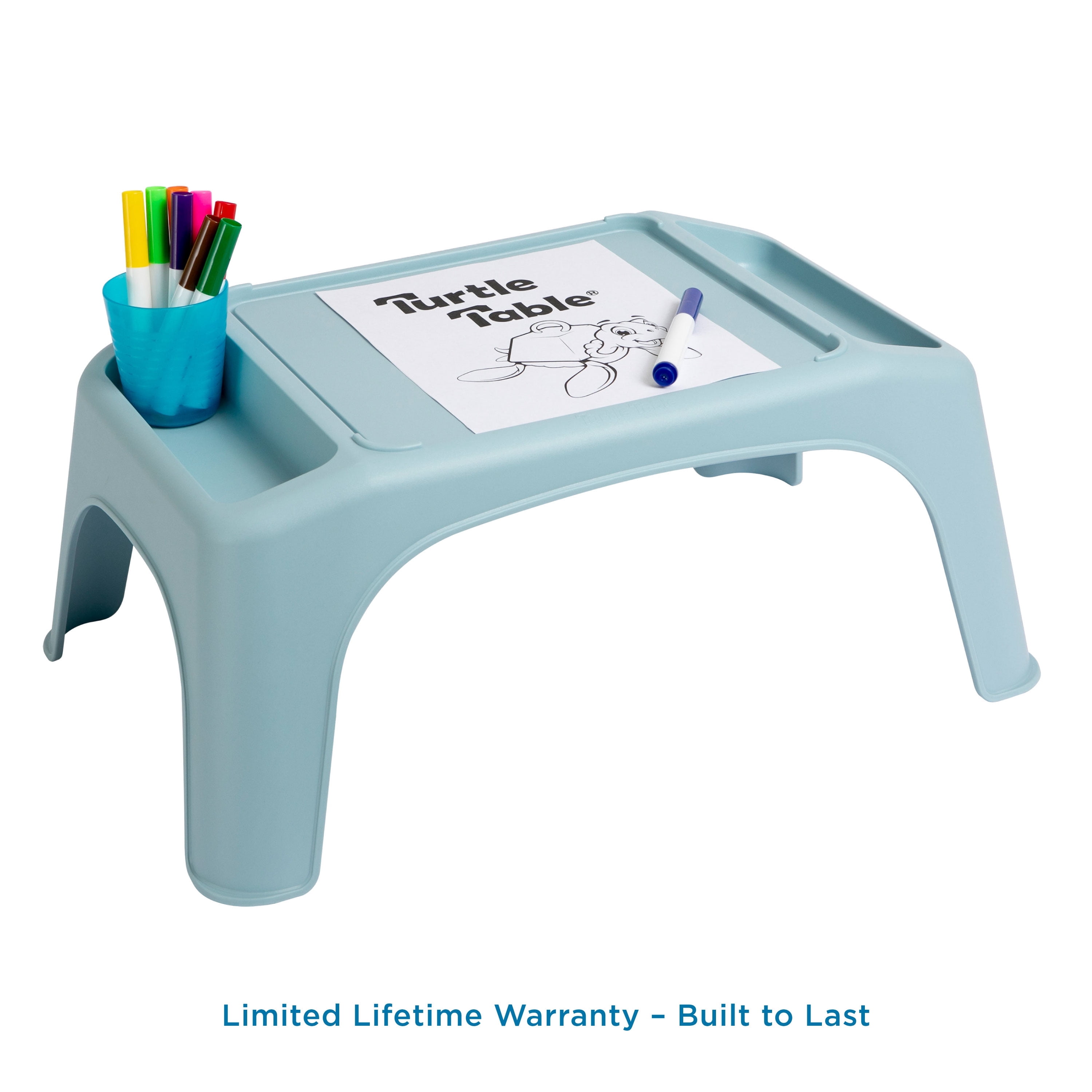 LapGear Turtle Table Kids Activity Lap Desk Tray, Sky Blue - Walmart.com