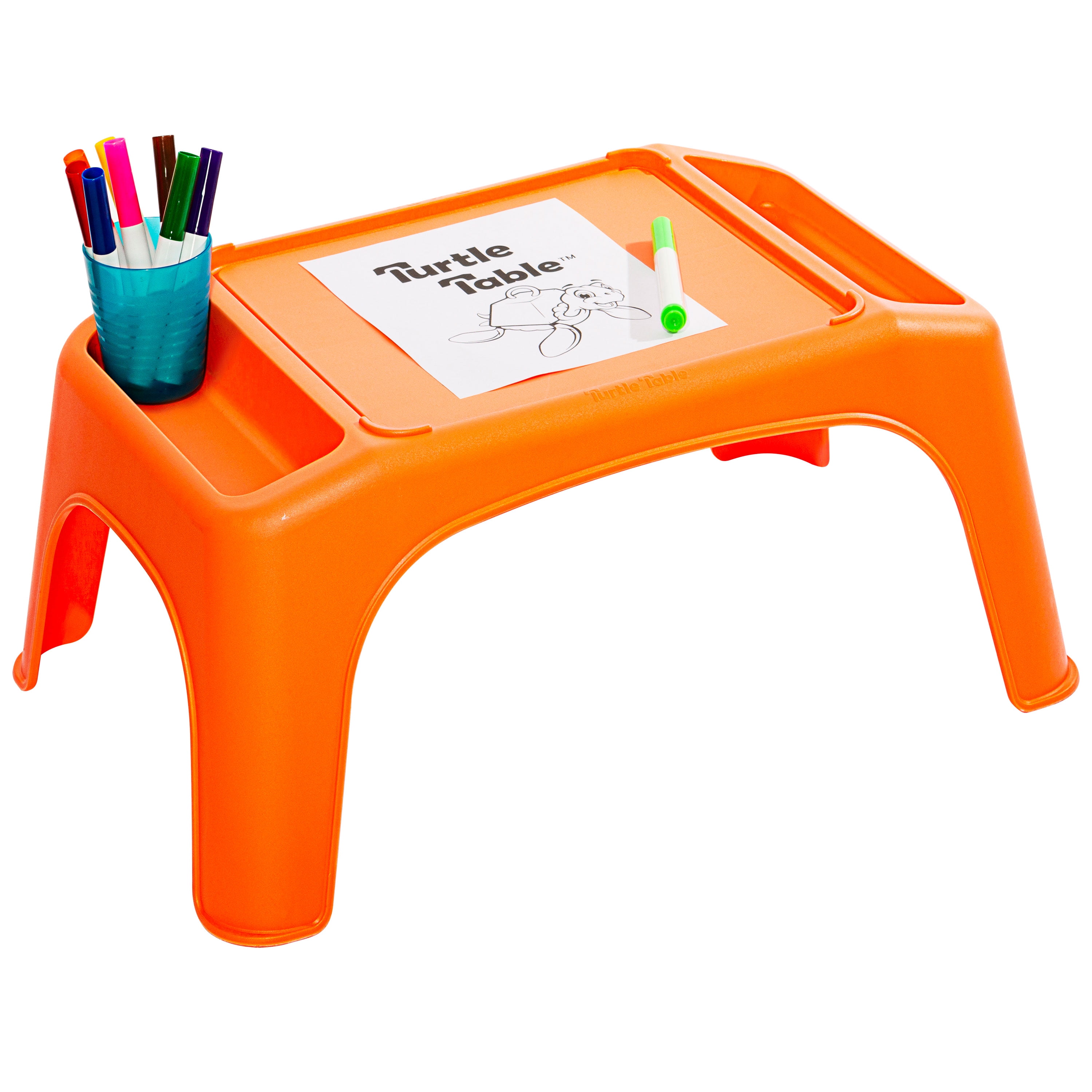 LAPGEAR Turtle Table Kids Activity Lap Desk Tray with Storage Wells for ...