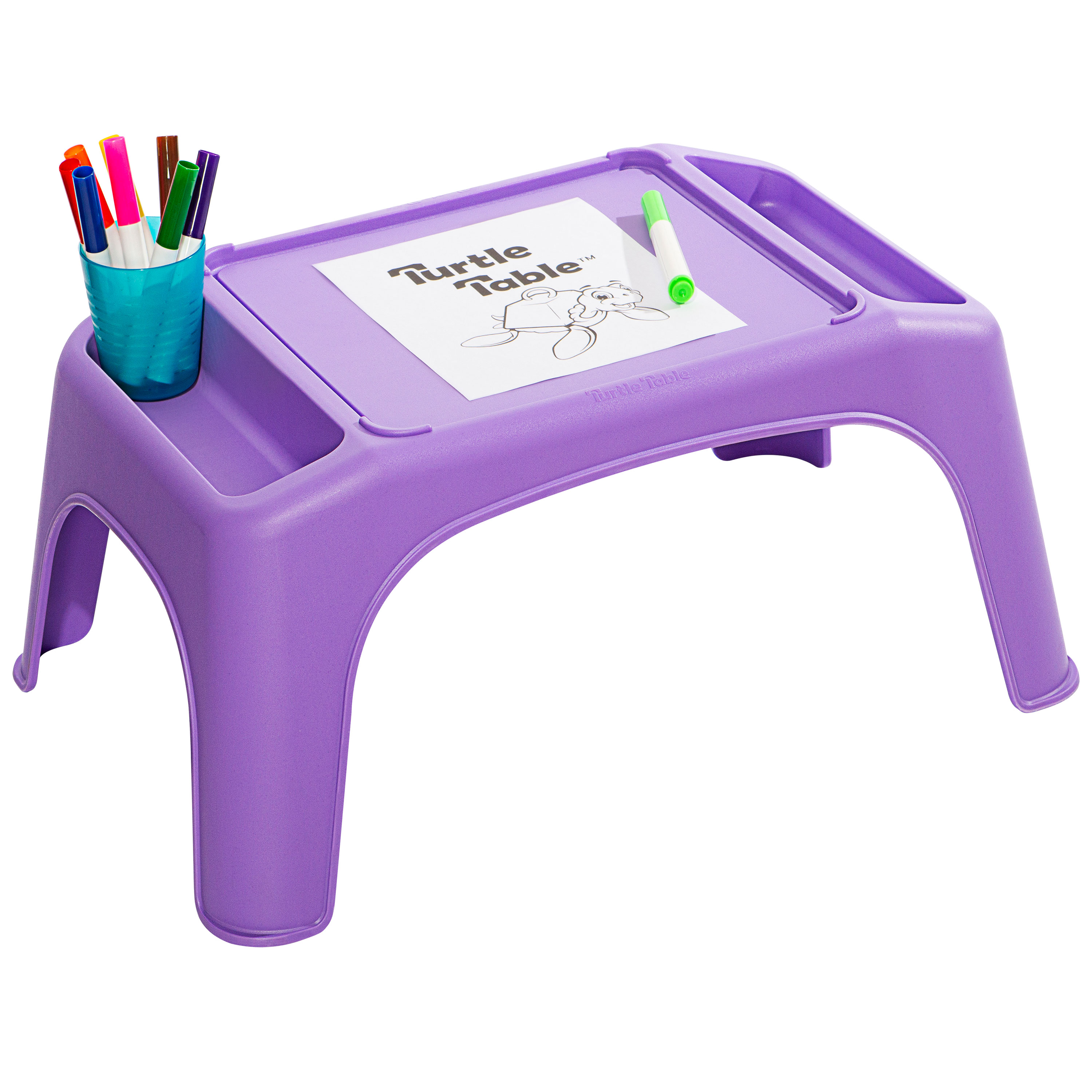 LapGear Turtle Table Kids Activity Lap Desk Tray with Storage Wells for ...