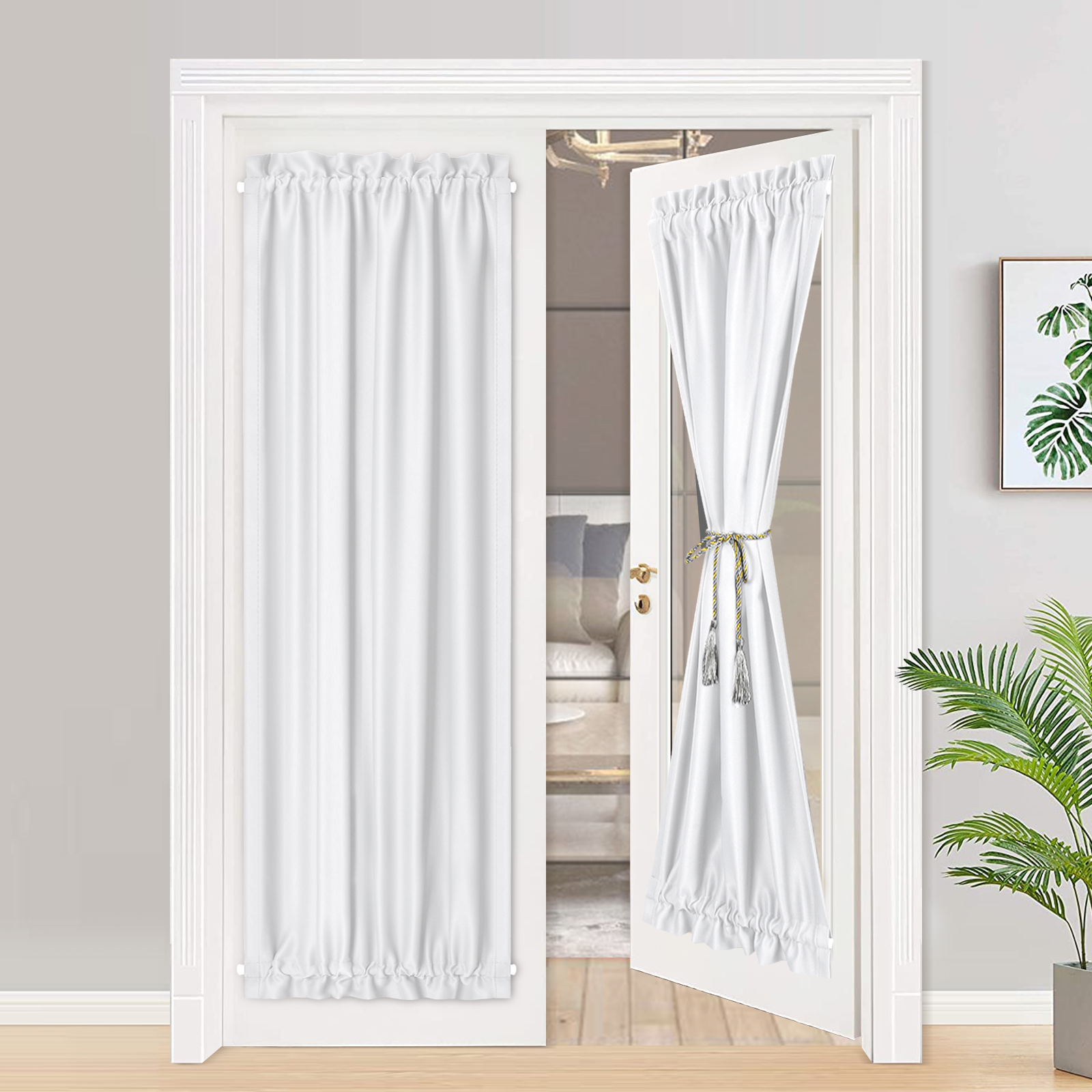 Mainstays Marjorie Door Curtain Panel, 59x72 in White - Walmart.com